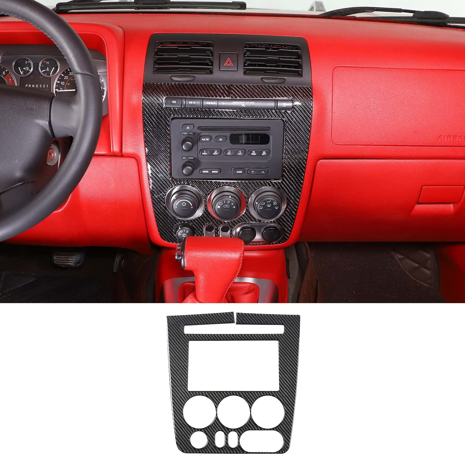 Qiosreui Car Center Console Panel Trim Cover for Hummer H3 2005-2009 ...