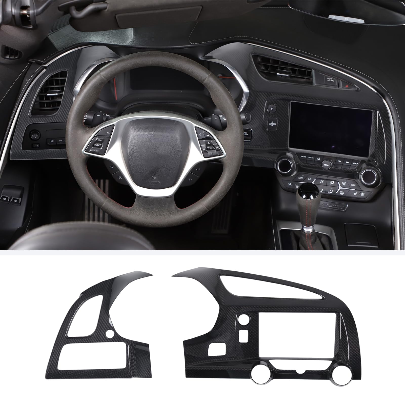 Qiosreui Center Console Dashboard Air Vent Cover for Chevrolet Corvette ...