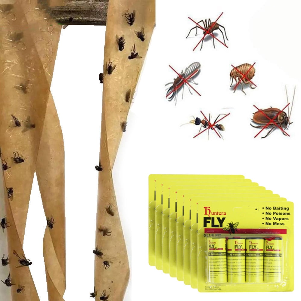Qipanw Garden Tools Sticky Insect Glue Paper Catcher Trap Yellow 32pcs ...
