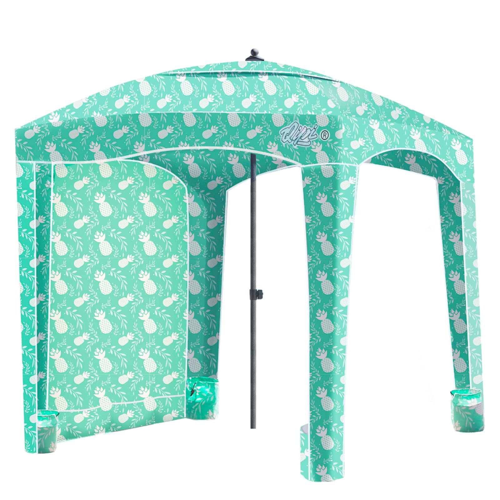 Qipi Beach Cabana, 6'x6' Canopy Tent with Side Wall, Portable ...
