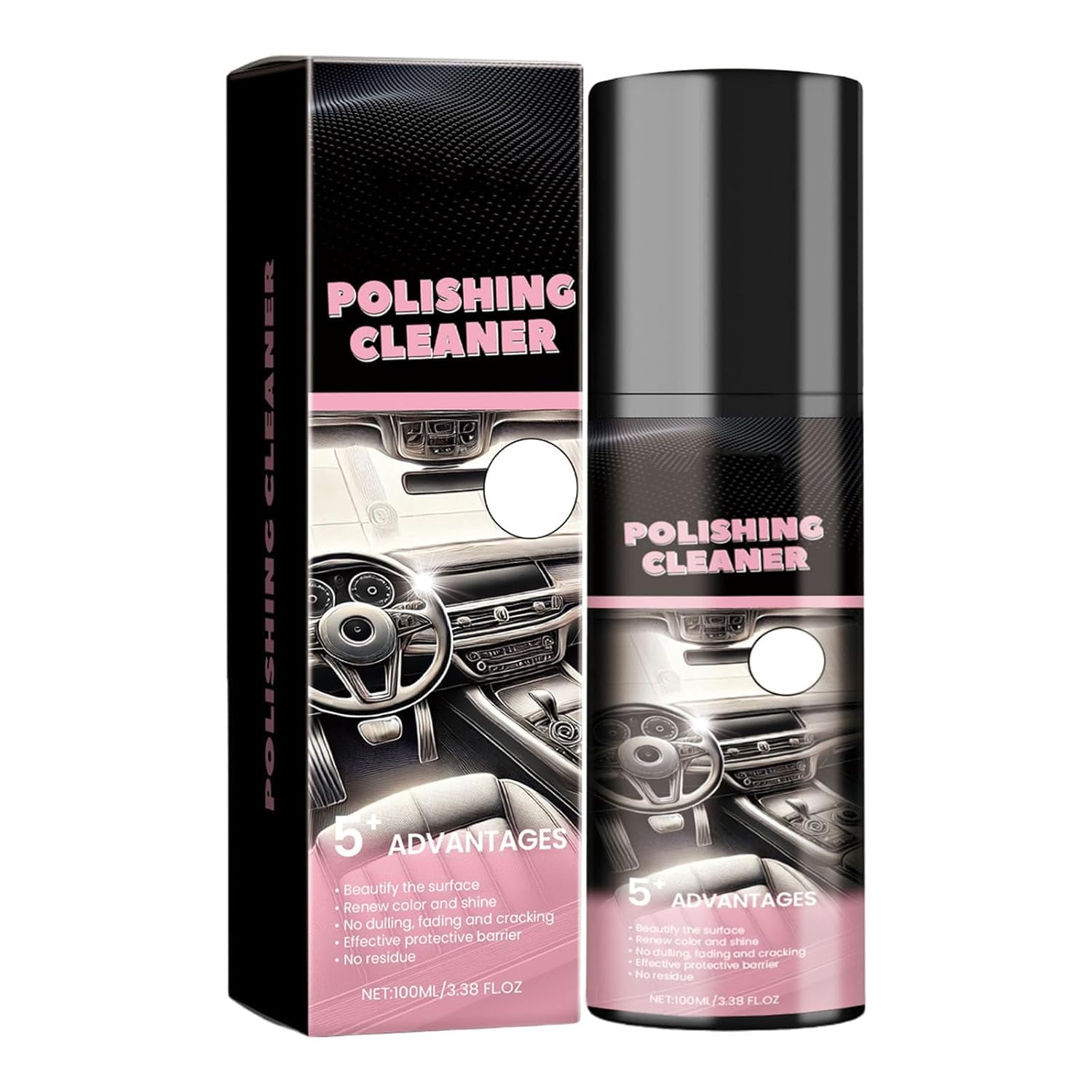 Qirevo Car Cleaner,Deep Cleaning Car Polish Spray, Total Interior ...