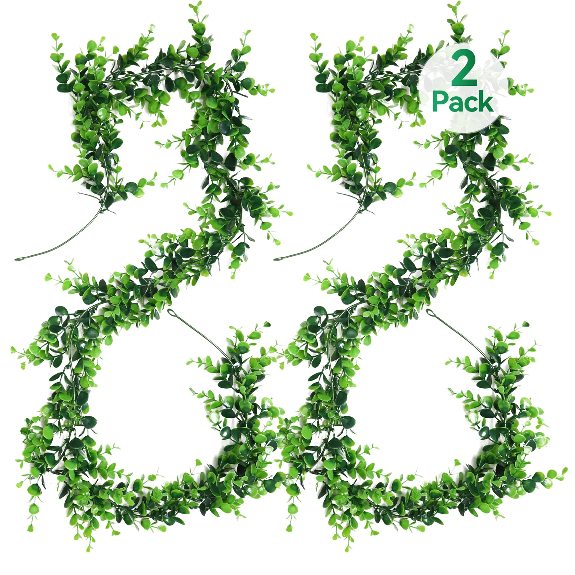 Qissep 2 Pcs Fake Hanging Plants,UV Resistant,Artificial Plants for ...