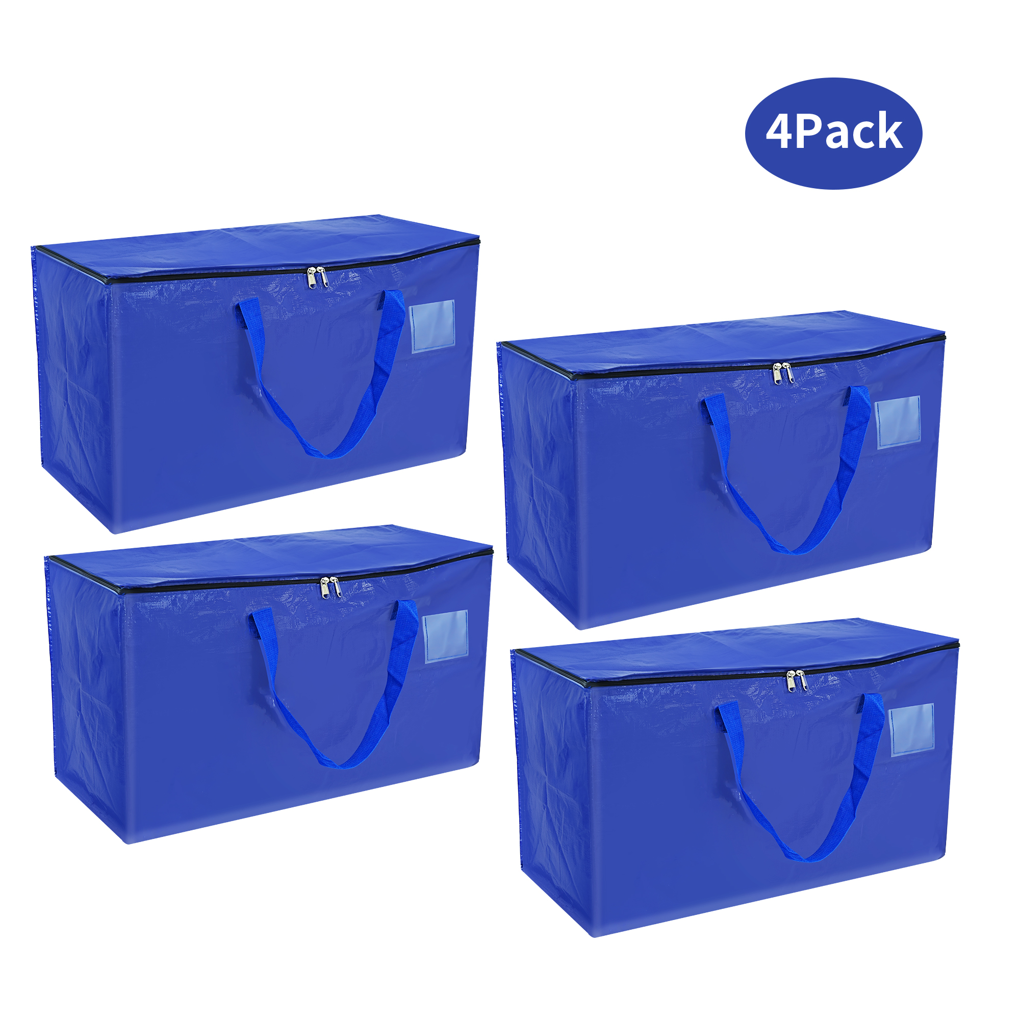 Qissep 4 Pcs Heavy Duty Moving Bags,with Sturdy Handles and Zipper ...