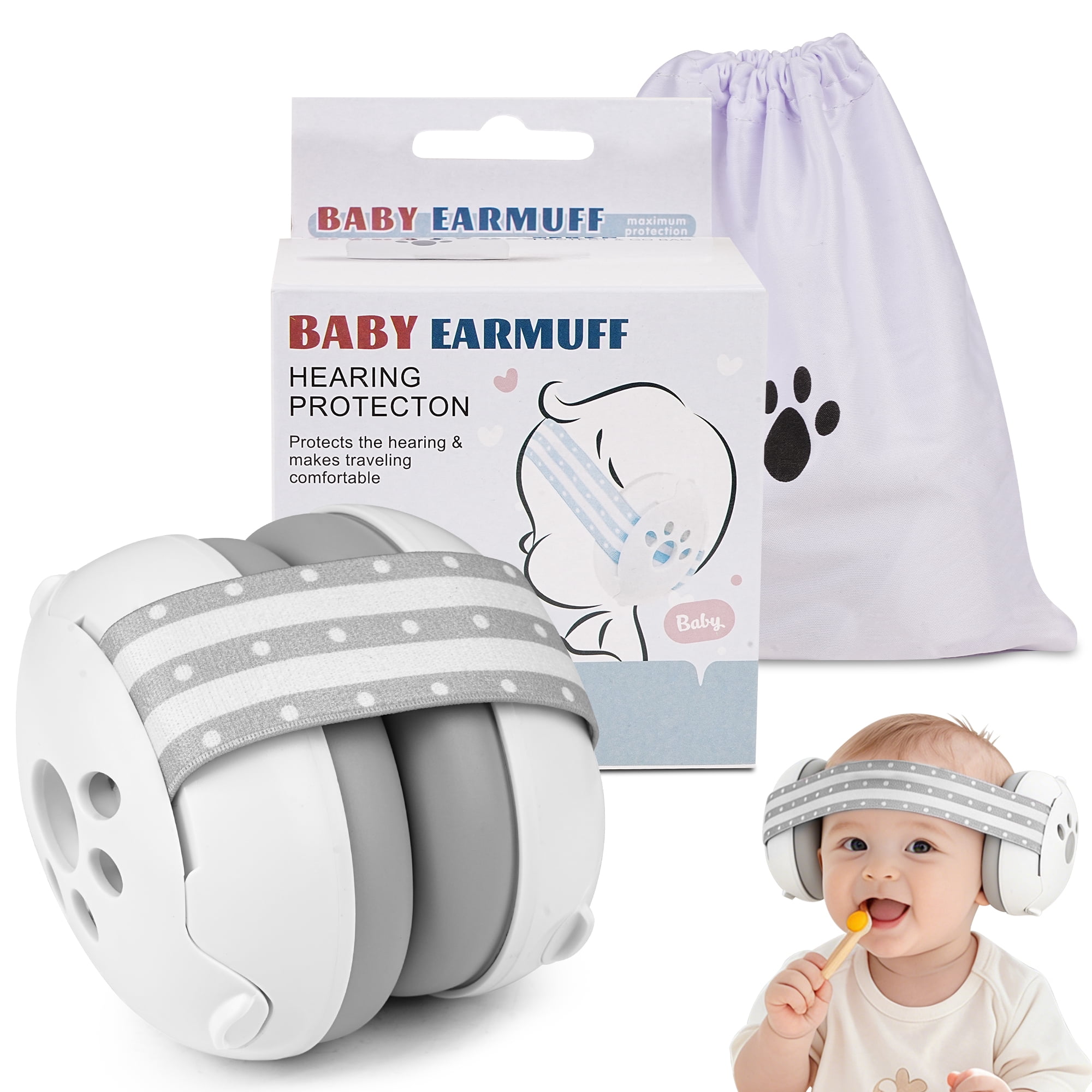 Qissep Baby Ear Protection, Baby Ear Muffs Noise Protection for Infant ...