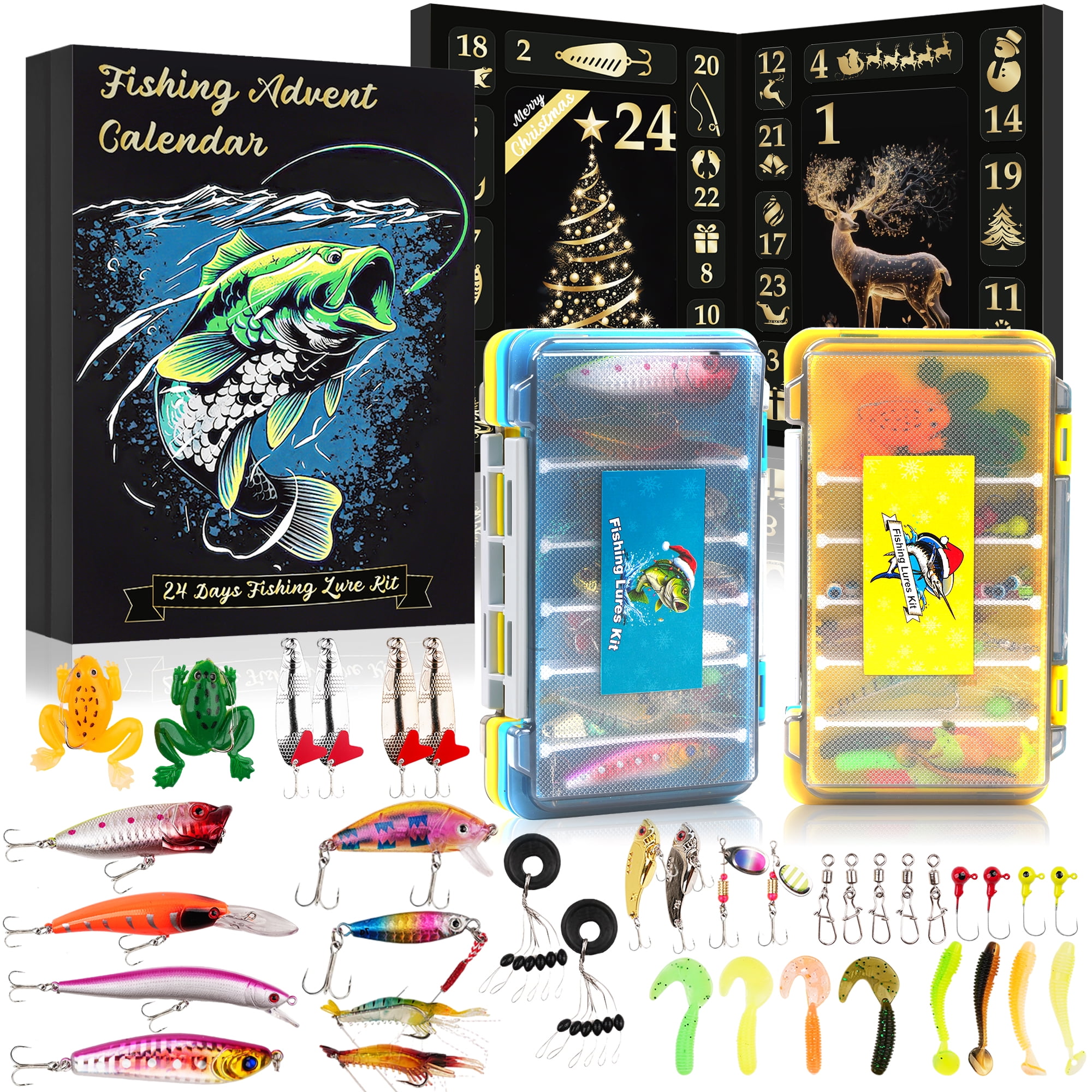 Qissep Fishing Advent Calendar 2025 for Adult,24 Day Unlocking ...