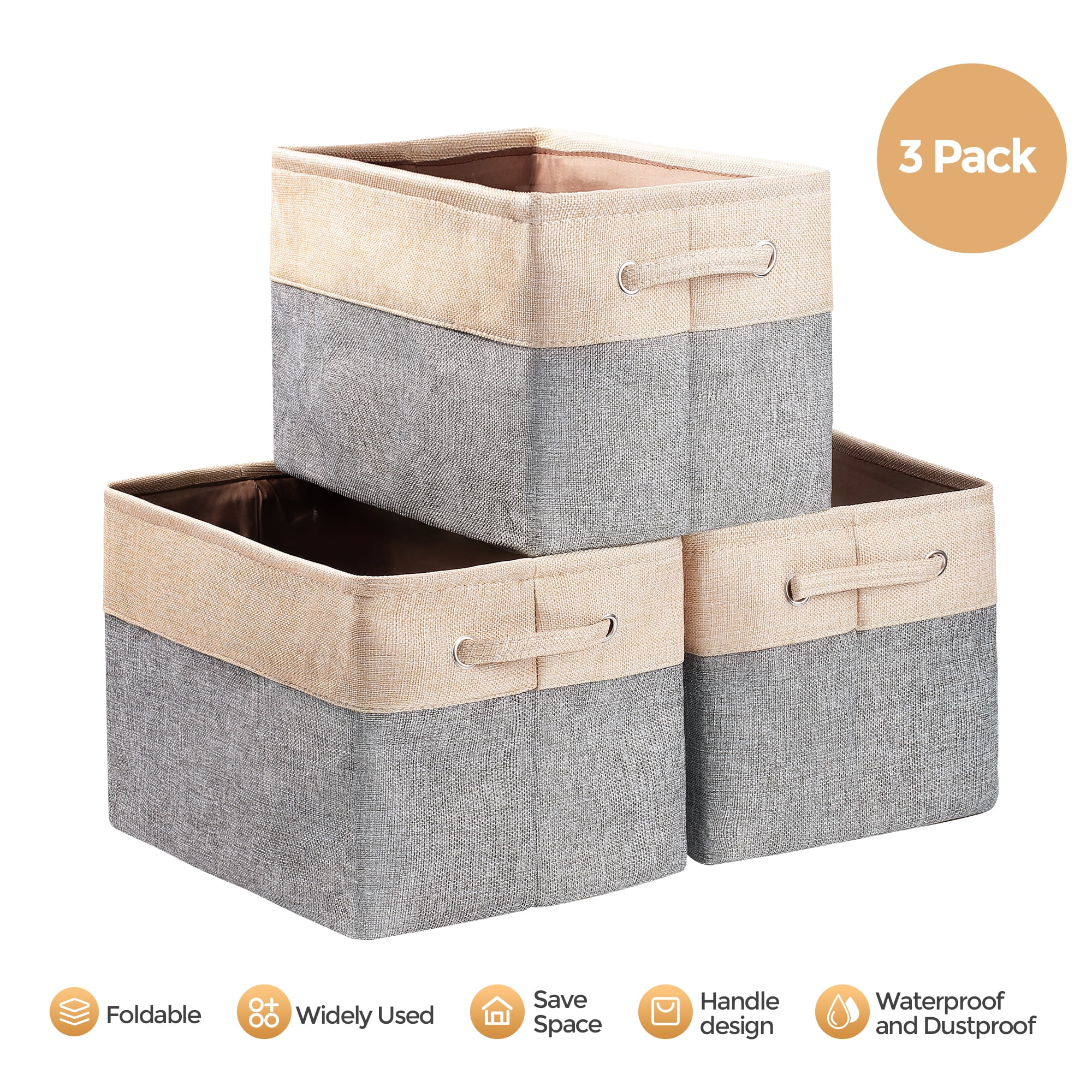 Qissep Storage Basket for Organizing,Collapsible Fabric Storage Bins ...