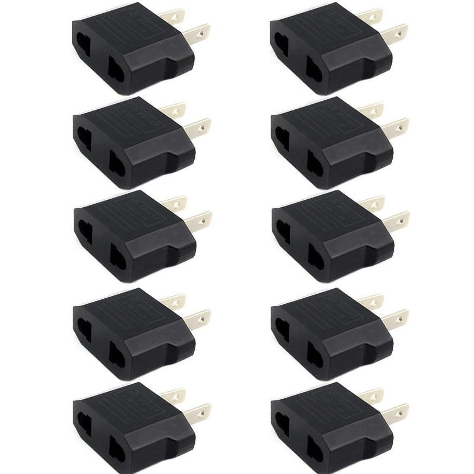 Qisuw 10 Pieces Black European US AU EU Plug Adapter Japan to EU China ...