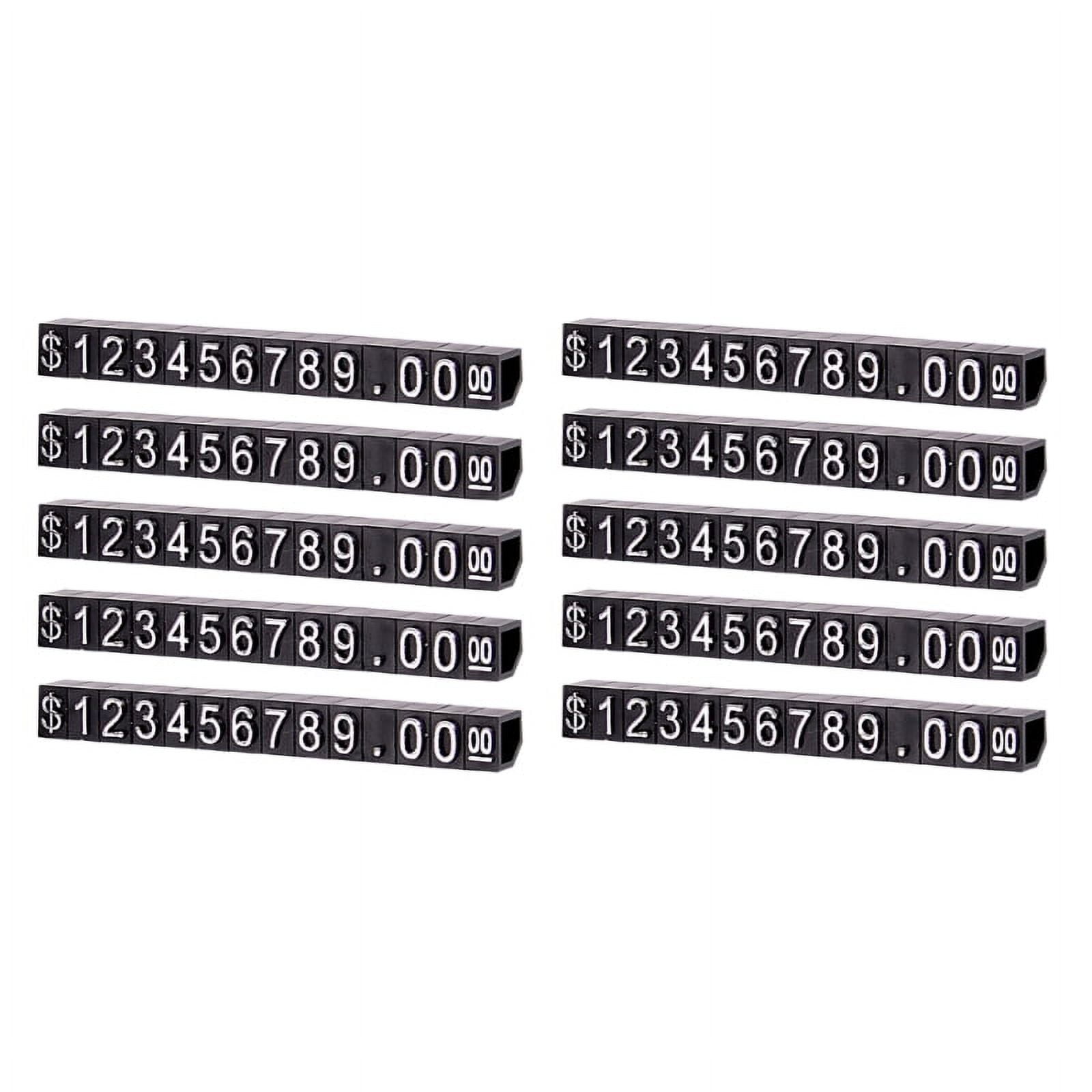 Qisuw 10 Pieces Combined Price Label Blocks Adjustable Number Digits ...