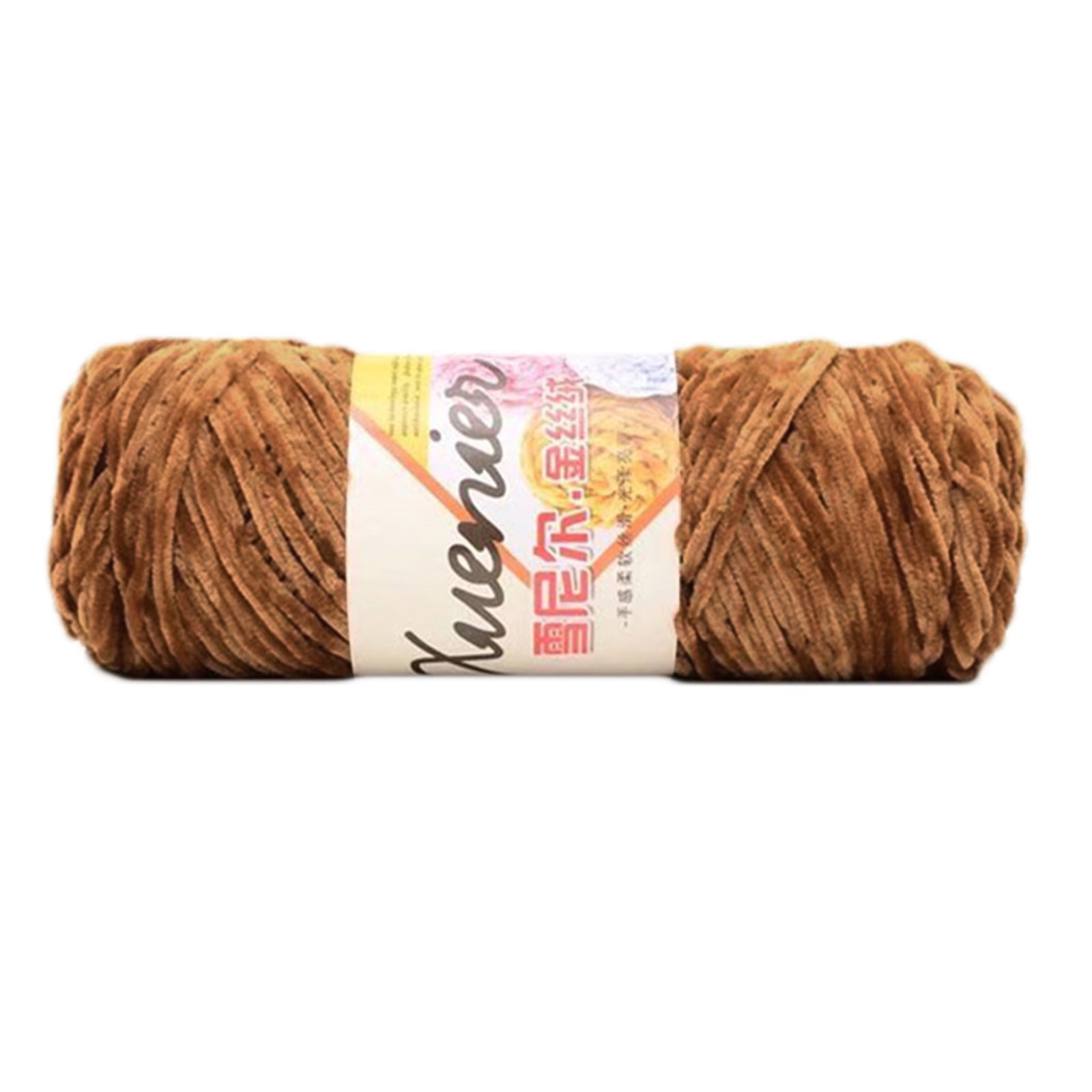 Qisuw 100g Chenille Velvet Yarn Wram Solid Color Hand-Knitted Thick ...