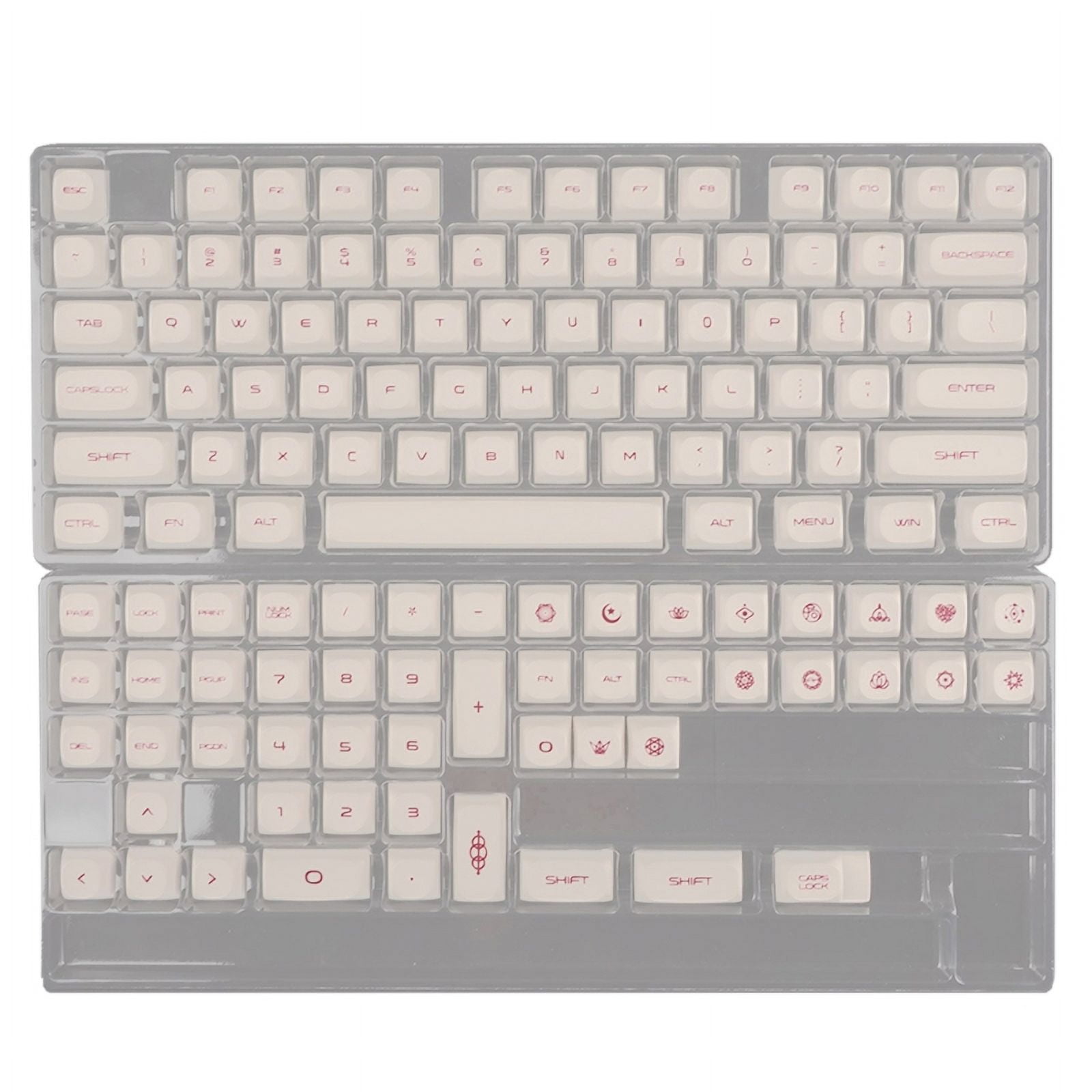 Qisuw 126-Key Keycaps MA Profile PBT DYE-SUB for Mechanical Keyboards ...
