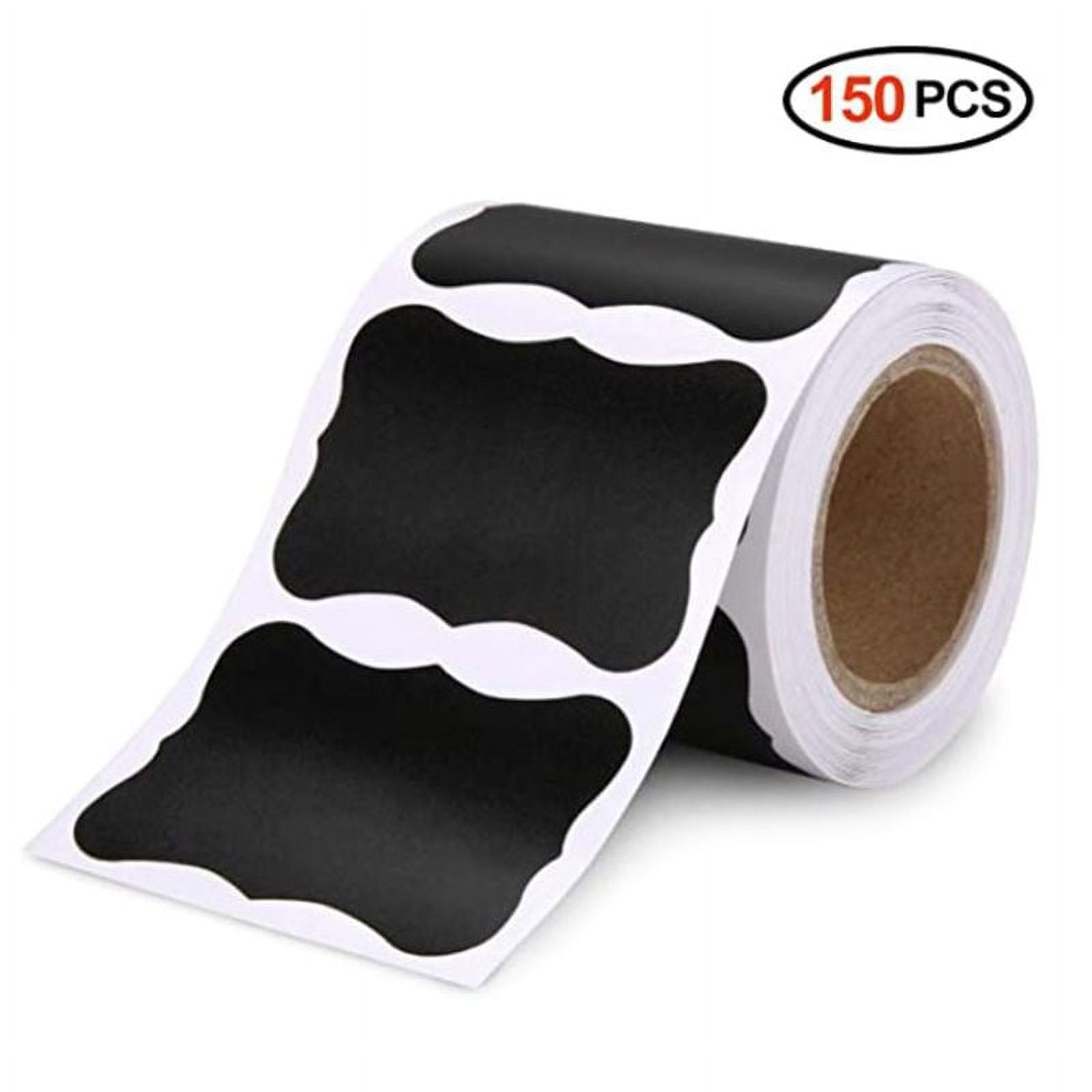 Qisuw 150pcs/roll Blank Chalkboard Labels Removable Sticker for Kitchen ...