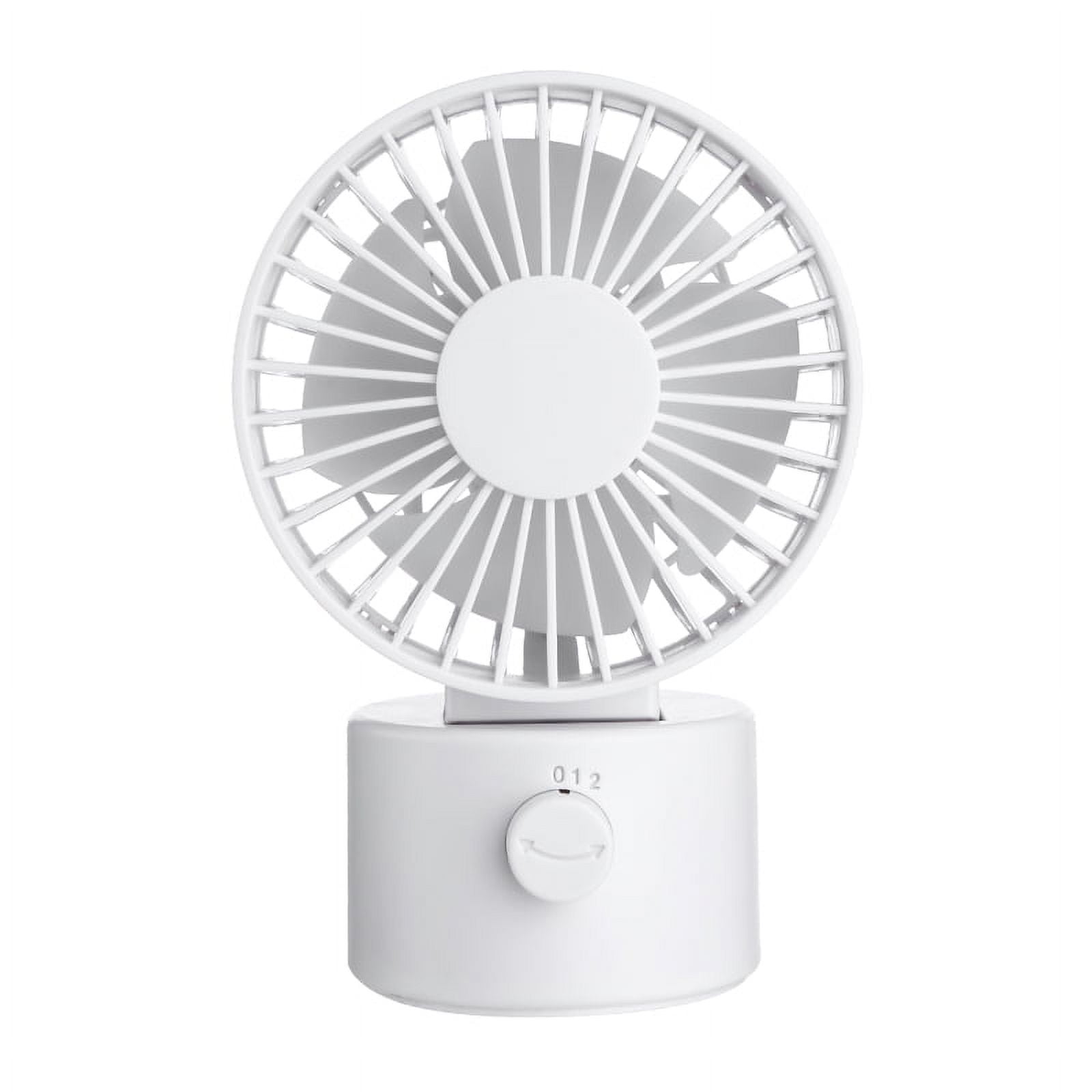Qisuw 2 Speeds Desktop Table Oscillating Fan Rotation Strong Wind Quiet ...