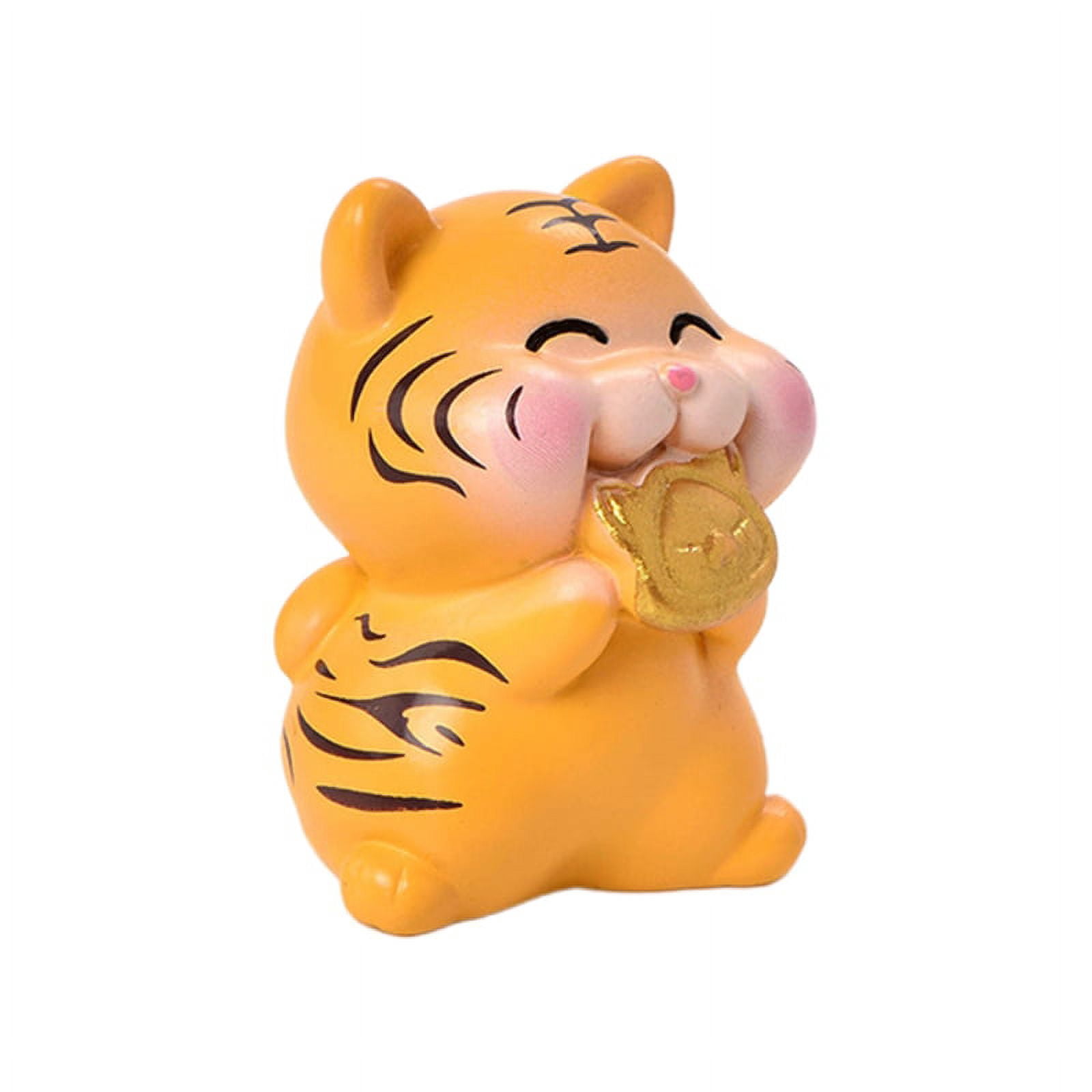 Qisuw 2022 New Year Tiger Miniature Figurine Mini Fairy Garden Animal ...