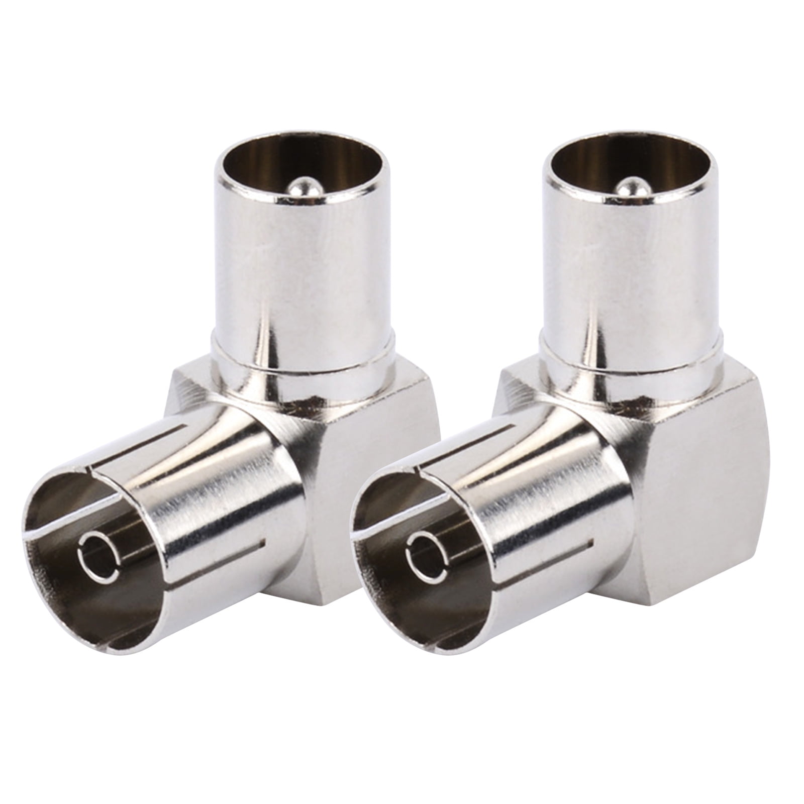 Qisuw 2Pieces 90 Degree TV Aerial Cable Connector RF Coaxial F Female ...