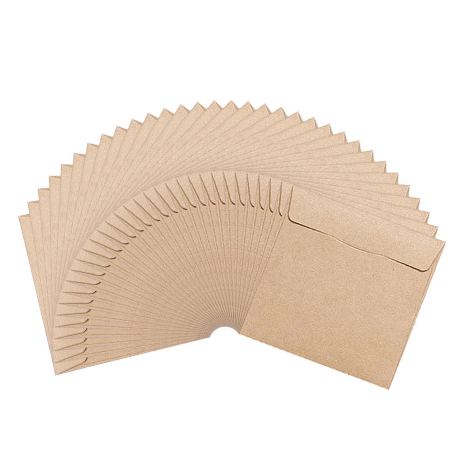 Qisuw 30Pcs Disc Kraft Paper Cardboard Envelopes Paper Storage Holder ...