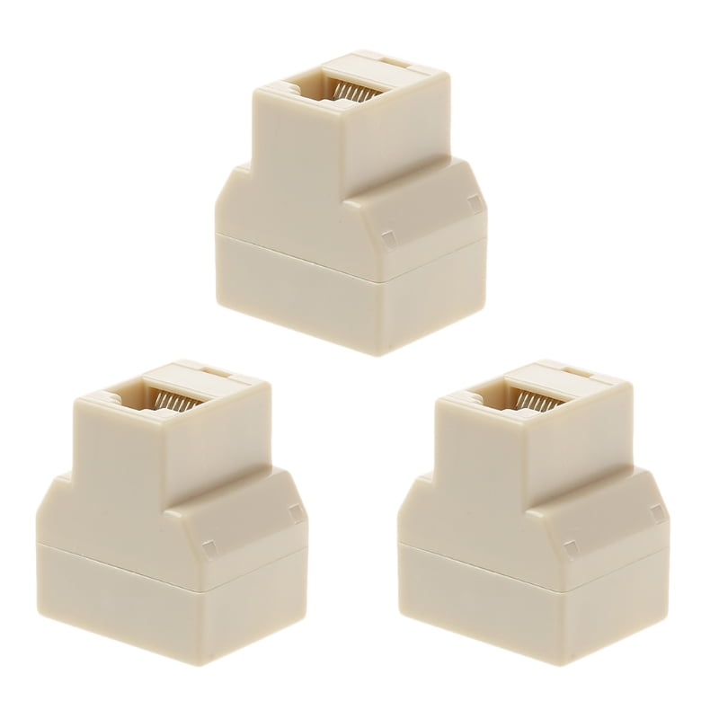 Qisuw 3Pcs 1 To 2 Way LAN Ethernet Network Cable RJ45 Female Splitter ...