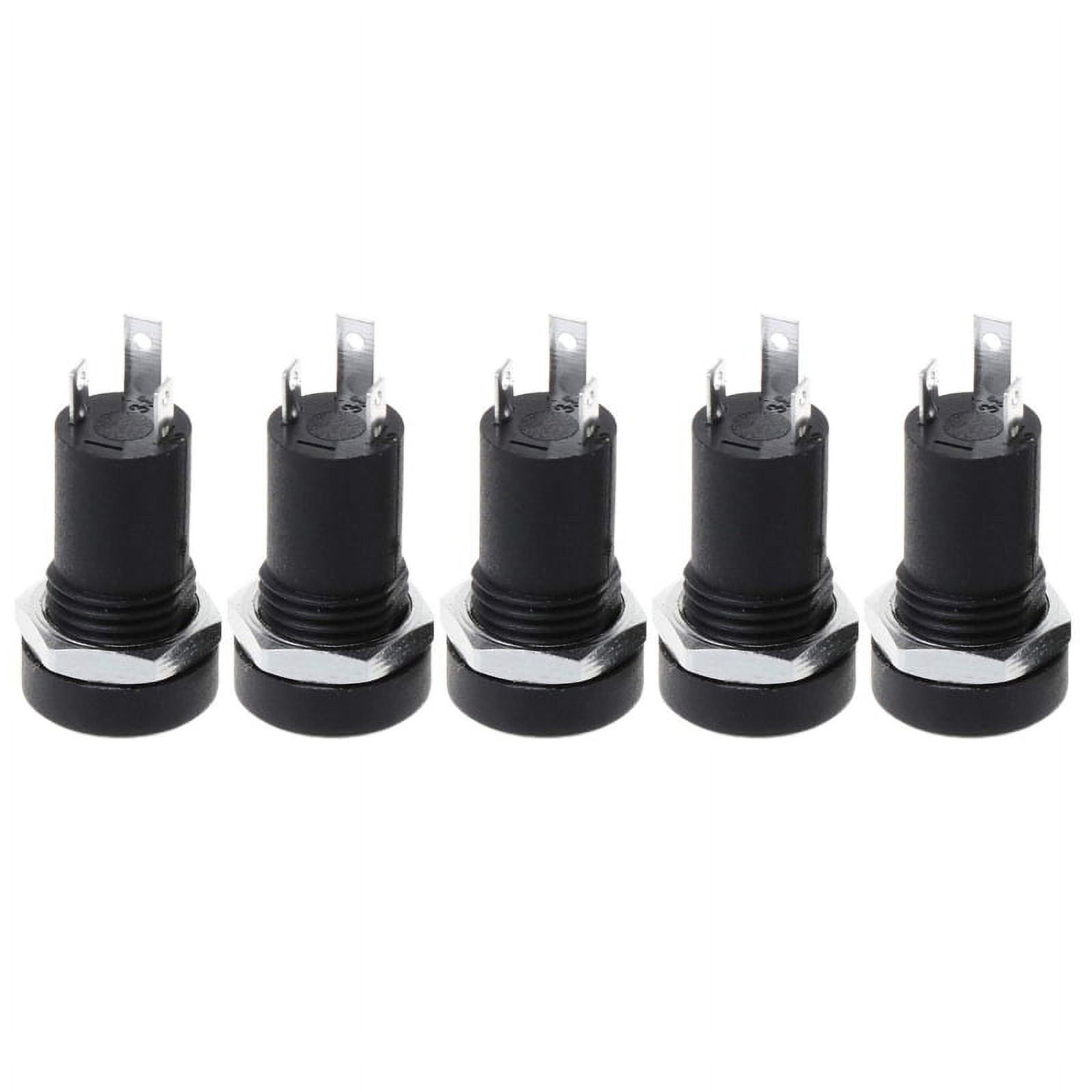 Qisuw 5/10Pcs 3.5mm Audio Jack Socket 3 Pole Black Stereo Solder Panel ...