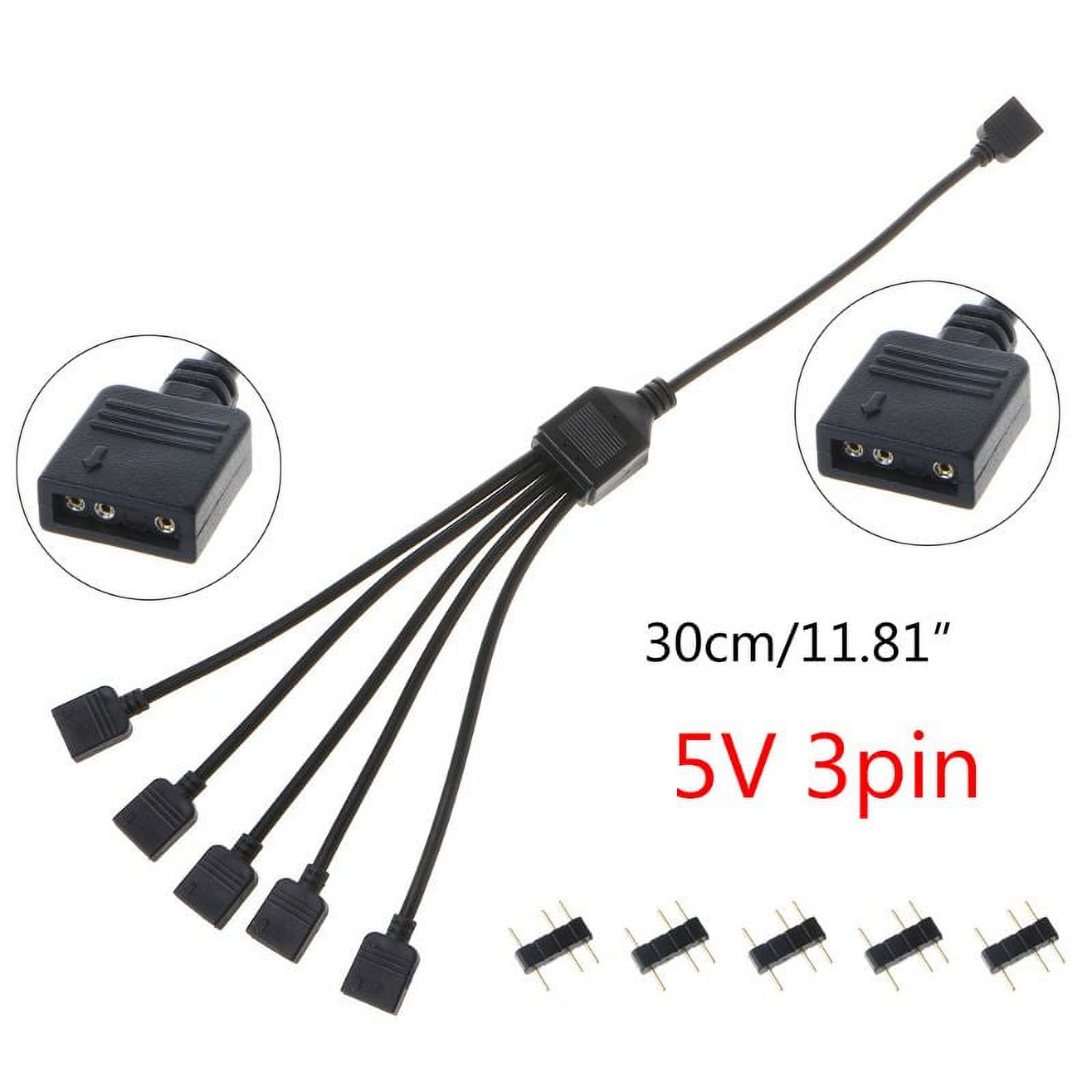 Qisuw 5V 3Pin RGB Interface Connector Hub for Computer PC for Case Fan ...