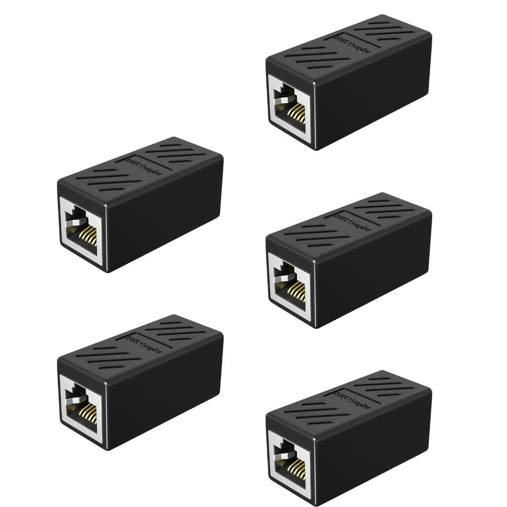 Qisuw 5pcs Reliability RJ45 Coupler Inline Adapter Ethernet Cable ...