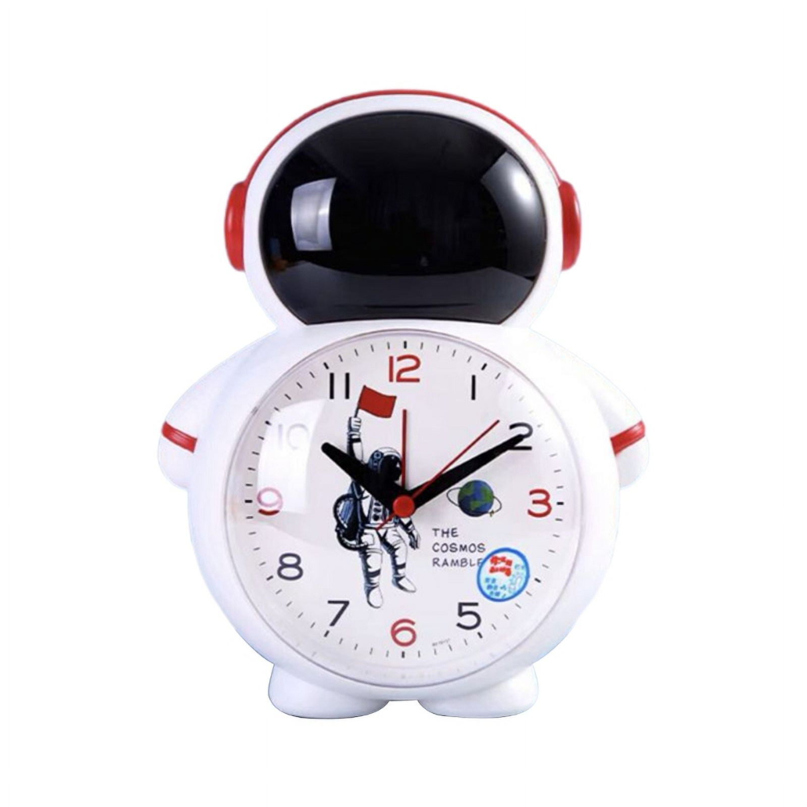 Qisuw Astronaut Table Clock Battery Powered Bedside Ornaments for ...