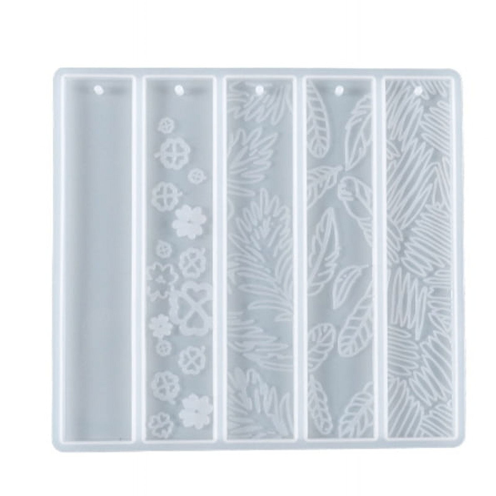 Qisuw Bookmark Resin Molds Rectangle Transparent Resin Molds Silicone Bookmark Mold for DIY Art ...