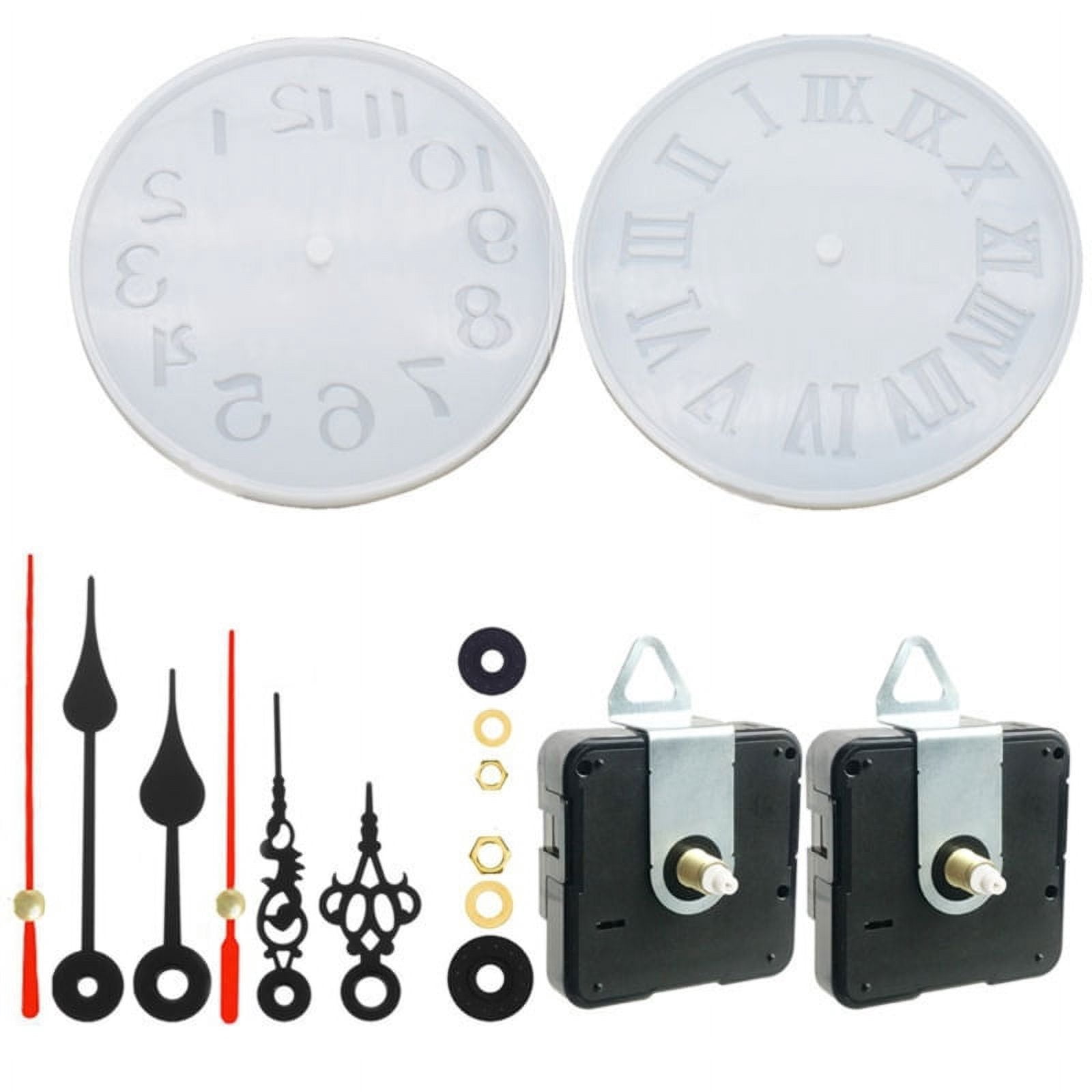 Qisuw Clear Timers Making Mold Silicone Resin Mould Arabic Number Clock ...