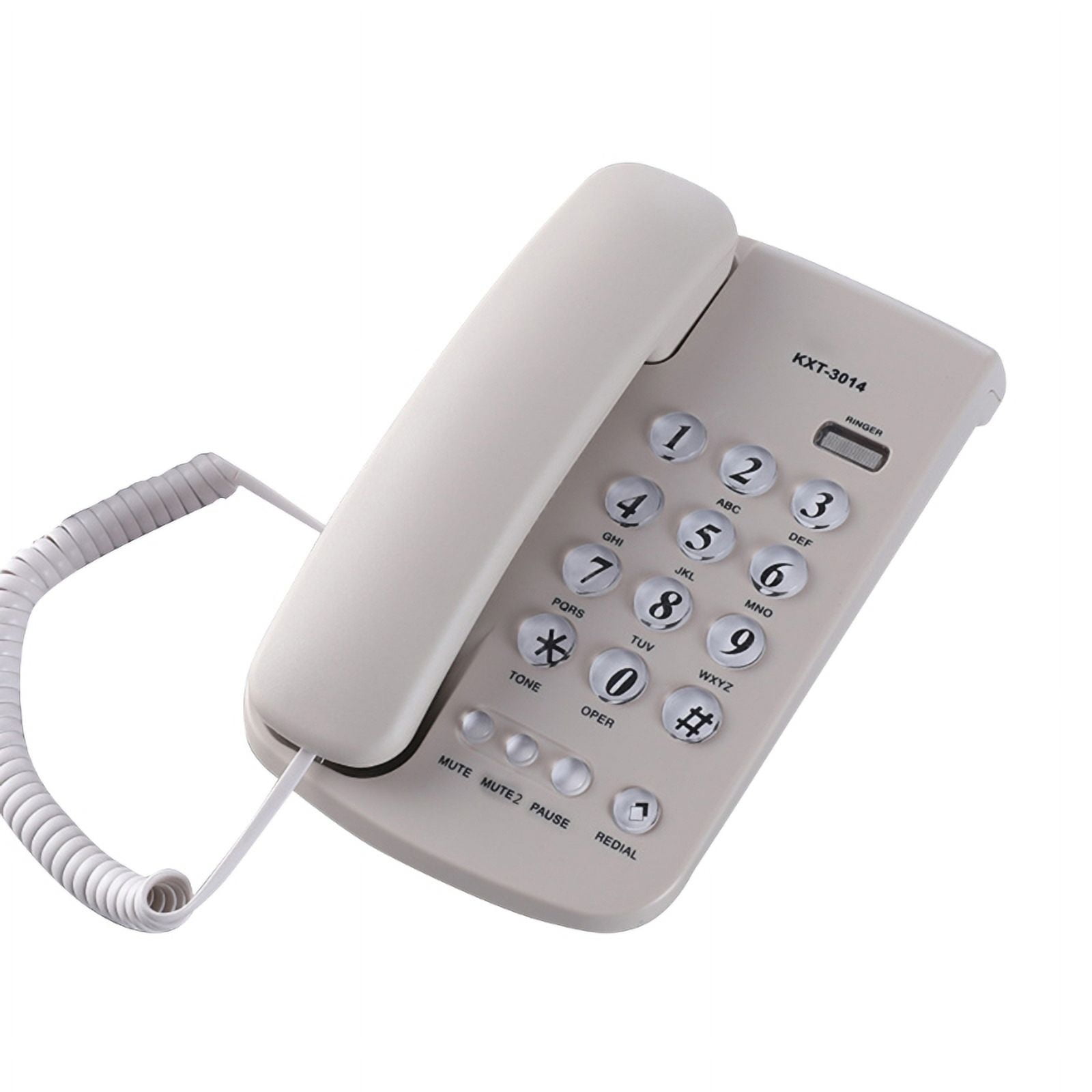 Qisuw Corded Landline Telephone Desk House Phone with Large Buttons ...