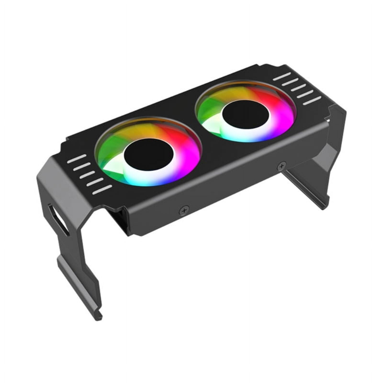Qisuw Desktop Memory Cooler 5V 3PIN ARGB 4Pin PWM Cooling Fan with Bracket Easy Install for PC ...