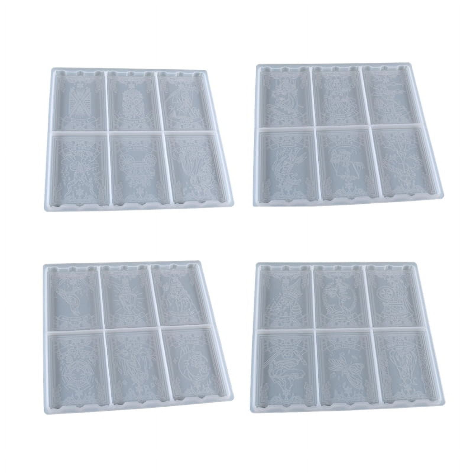 Qisuw Diy Crystal Epoxy Taluo Card Mold for Resin Casting 6 Sheets/24 ...