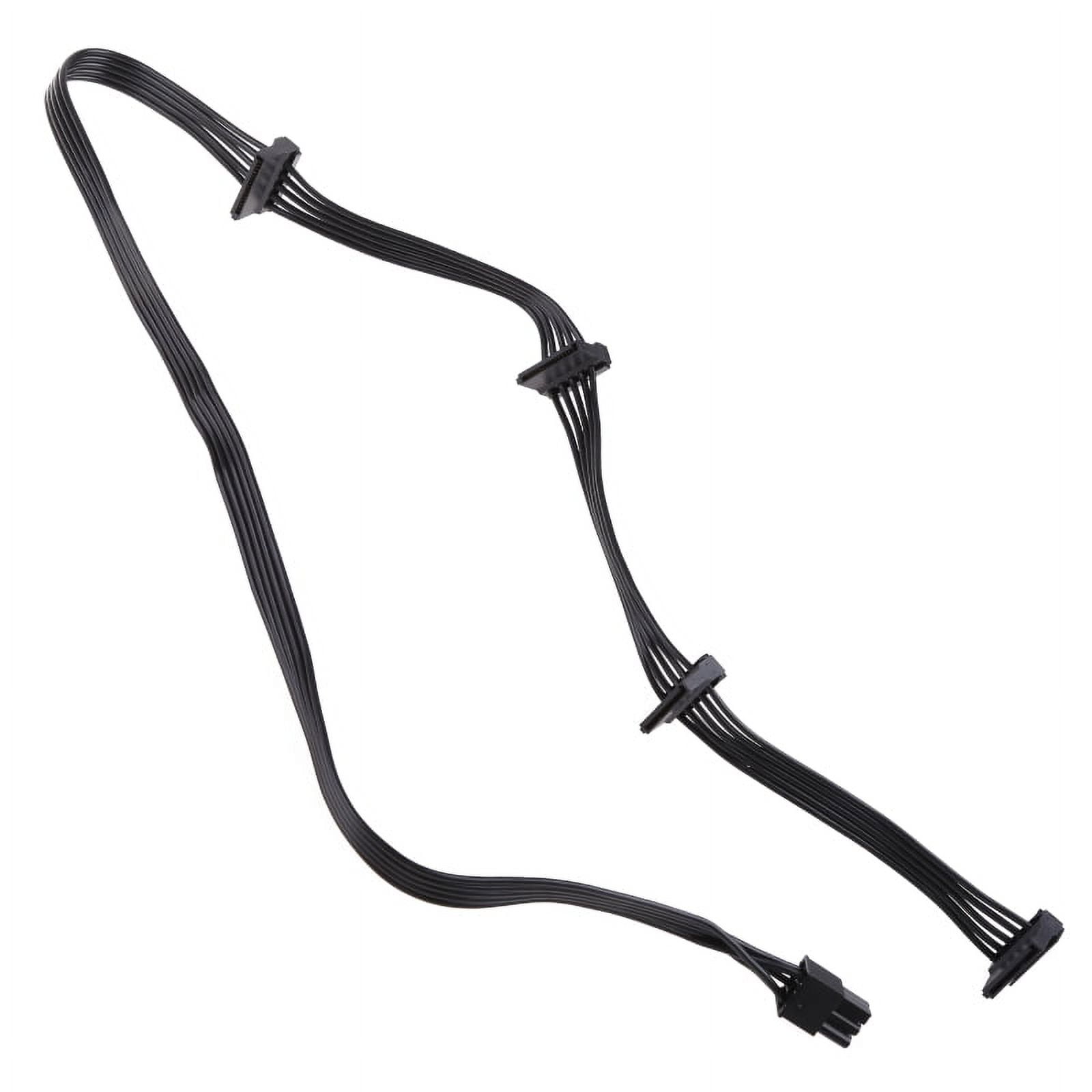 Qisuw GPU PCI for express 6Pin Male 1 to 4 Sata SSD Power Supply Cable ...