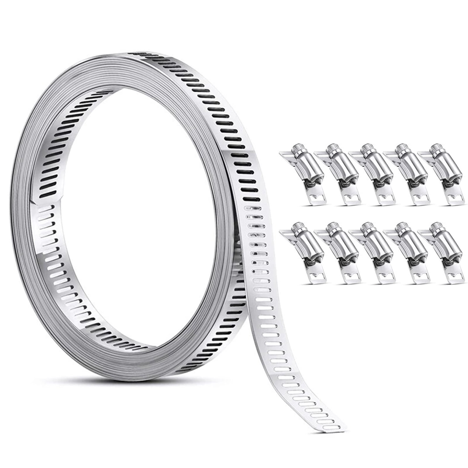 Qisuw Hoses Clamps Clamps Worm Clamps Stainless Steel Large Hose Clamp ...