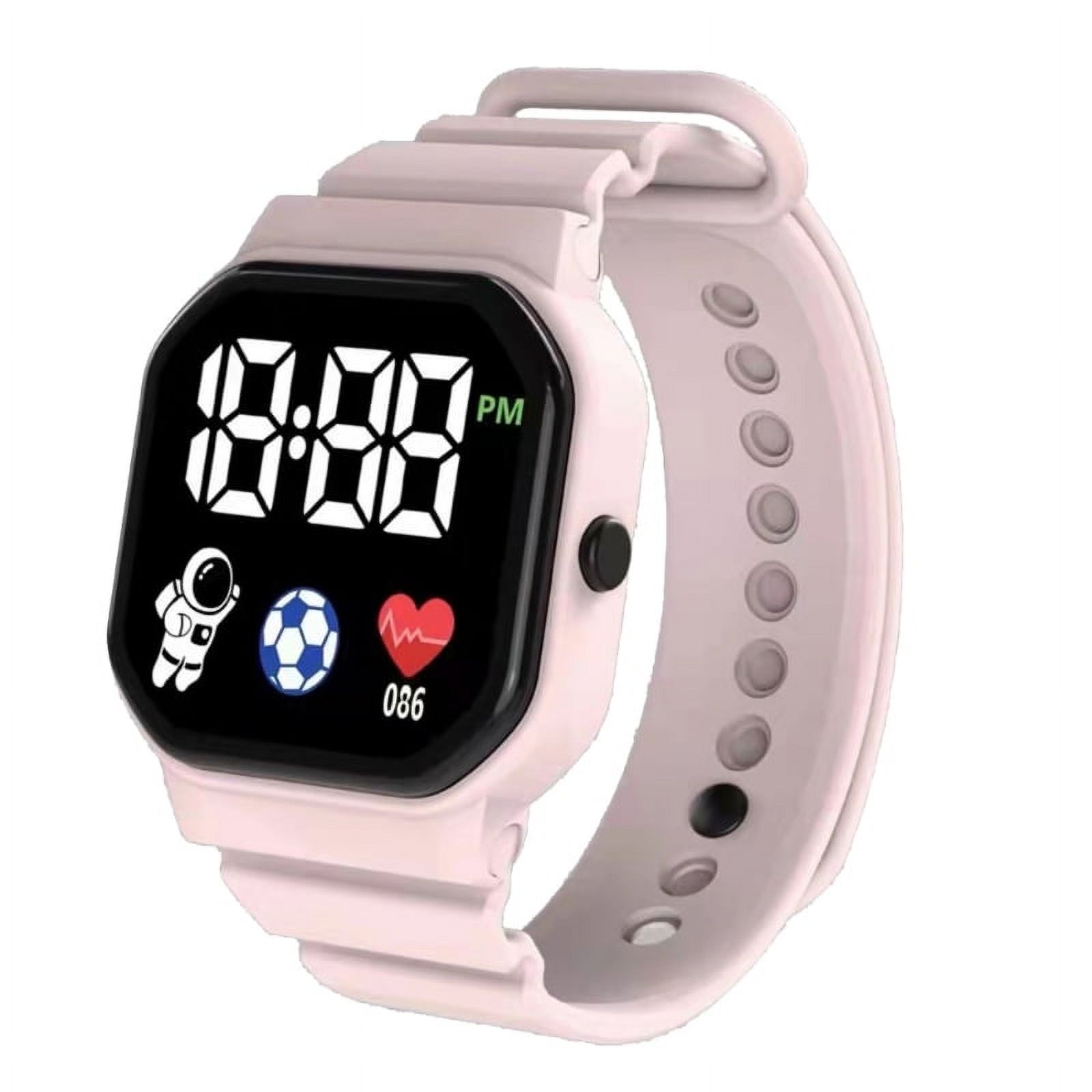 Qisuw LED Digital Watch Date Time Battery Powered Watch Waterproof ...