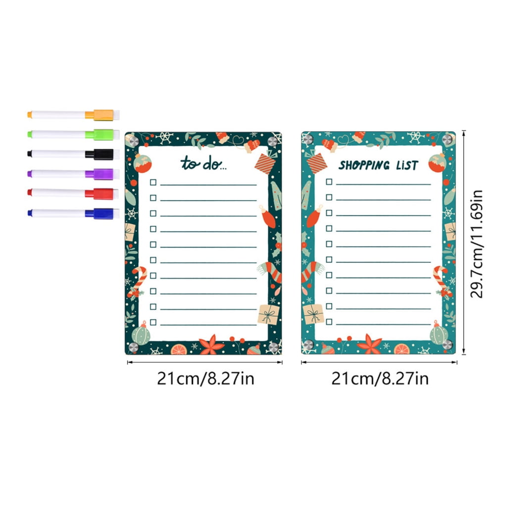 Qisuw Magnetic Dry Erase Weekly Planner Board for Fridge Weekly ...