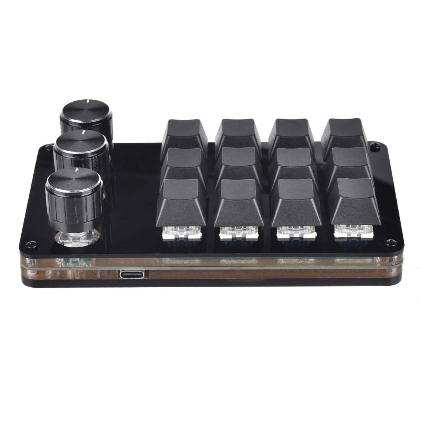 Qisuw Mini Keyboard 12 Key 3 Knob Gamer Programmable Keypad DIY Hot Swap Customization ...