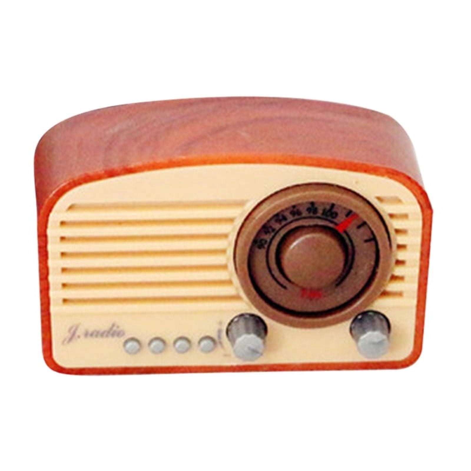 Qisuw Miniature Dollhouse Radio Mini Tape-Recorder Model Retro ...