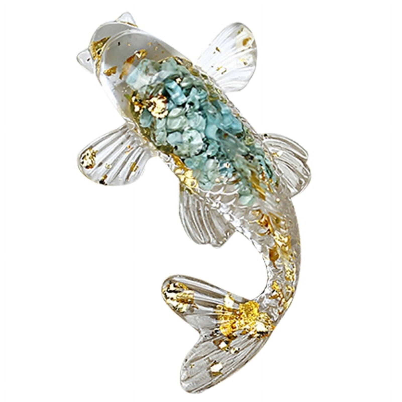 Qisuw Natural Crystal Crushed Stone Drip Gel Small Fish-shaped ...