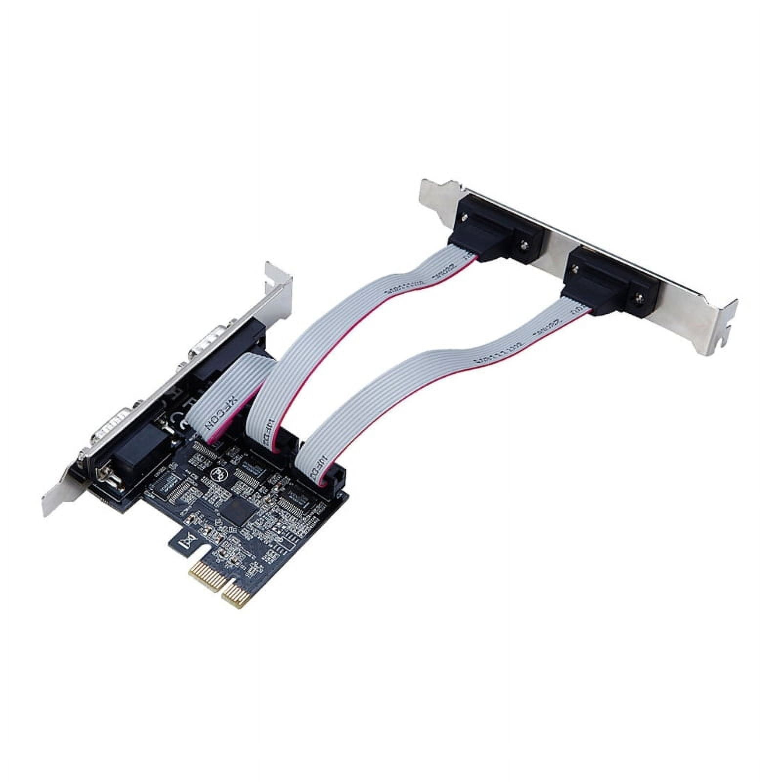 Qisuw PCIE to Two Serial Port RS232 COM Port DB25 Printer Parallel Port LPTto PCIE PCIExpress ...