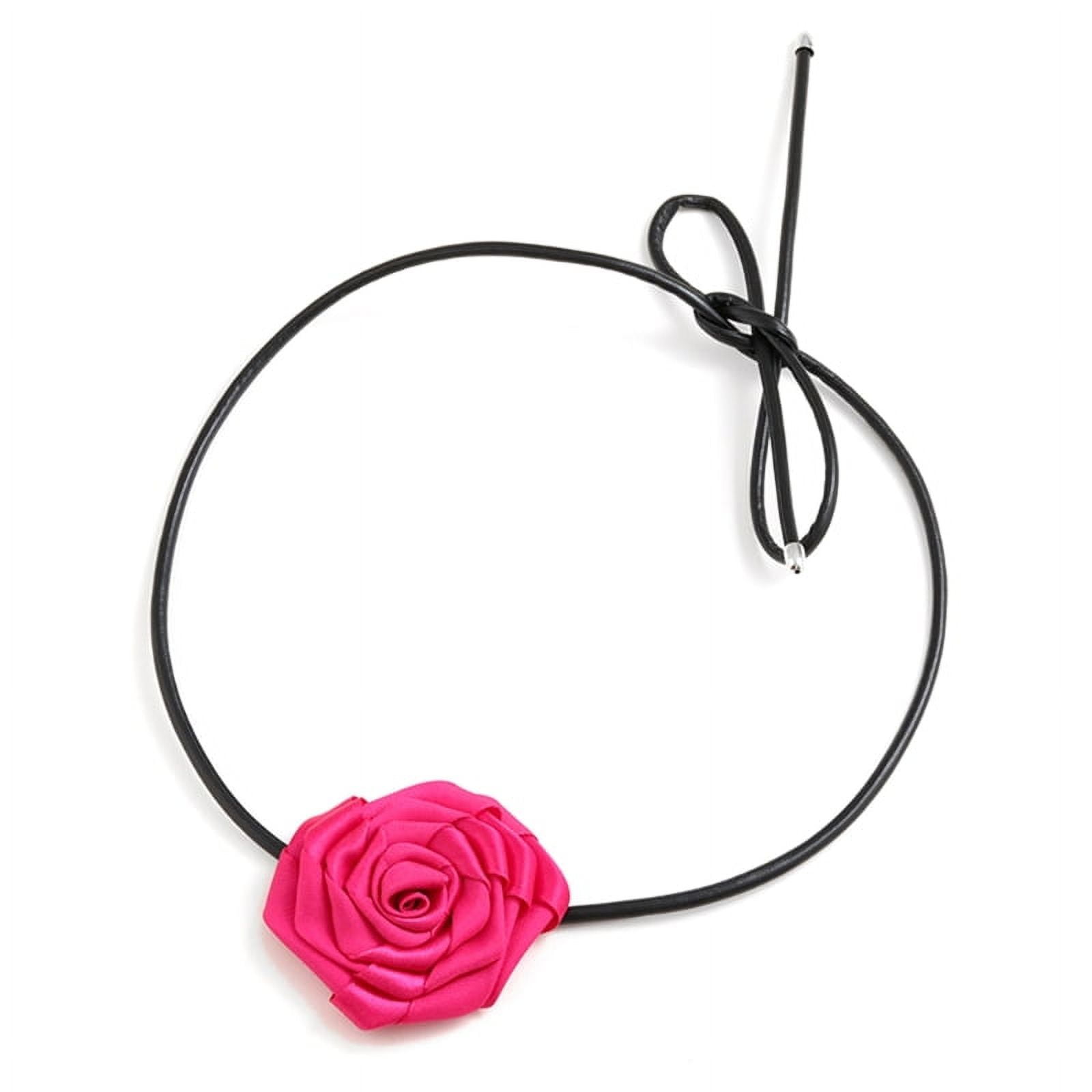 Qisuw Stylish Gothic Rose Flower Necklace Adjustable Rope Choker Neck ...