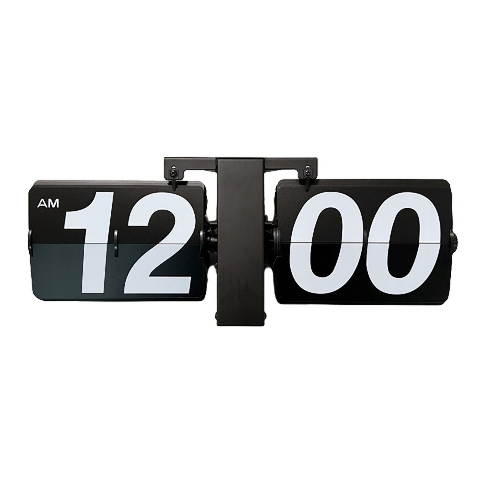 Qisuw Table Top Flip Clock Retro Digital Display Stainless Steel Frame ...