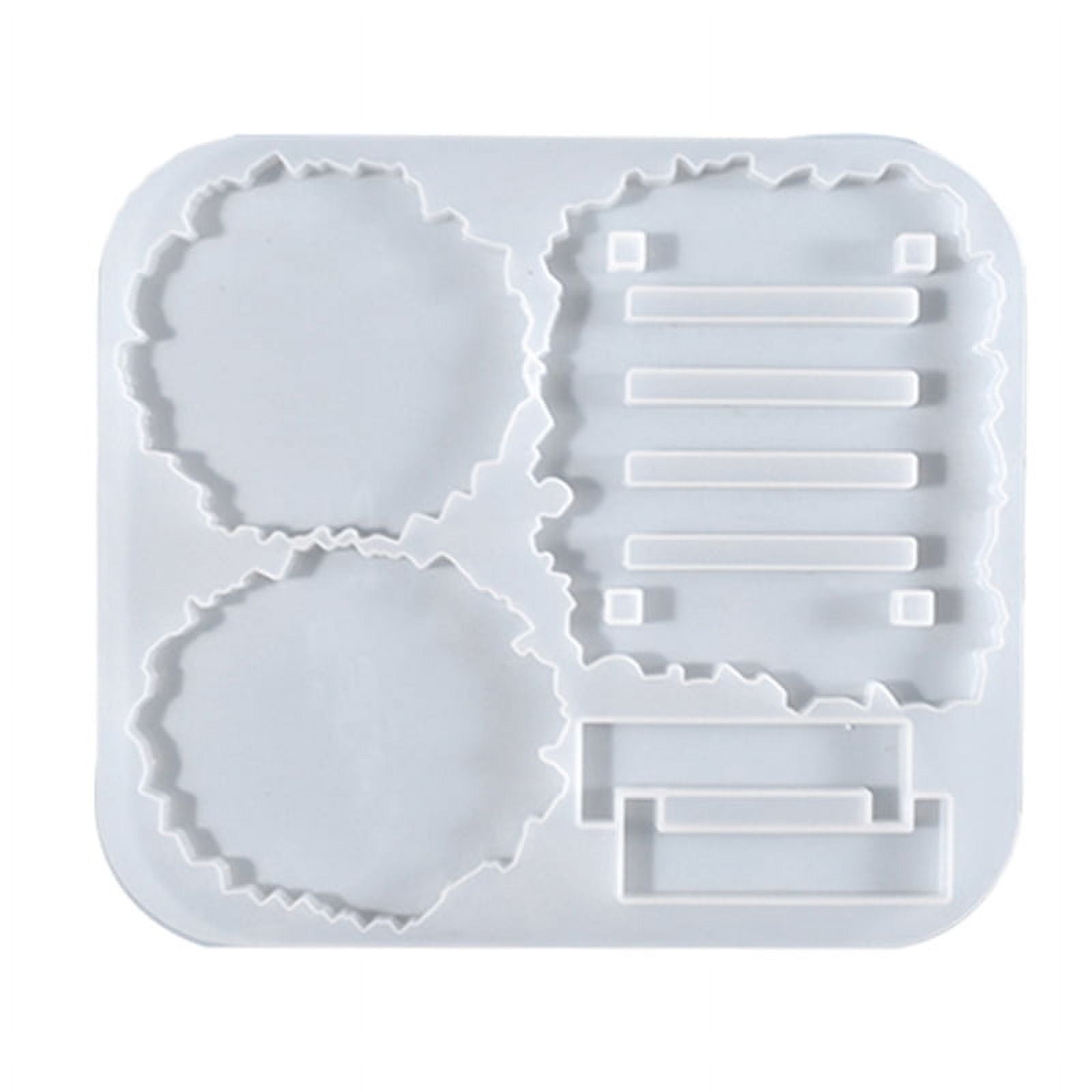 Qisuw Tray Molds DIY Resin Coaster Molds Silicone Storage Rack Molds ...