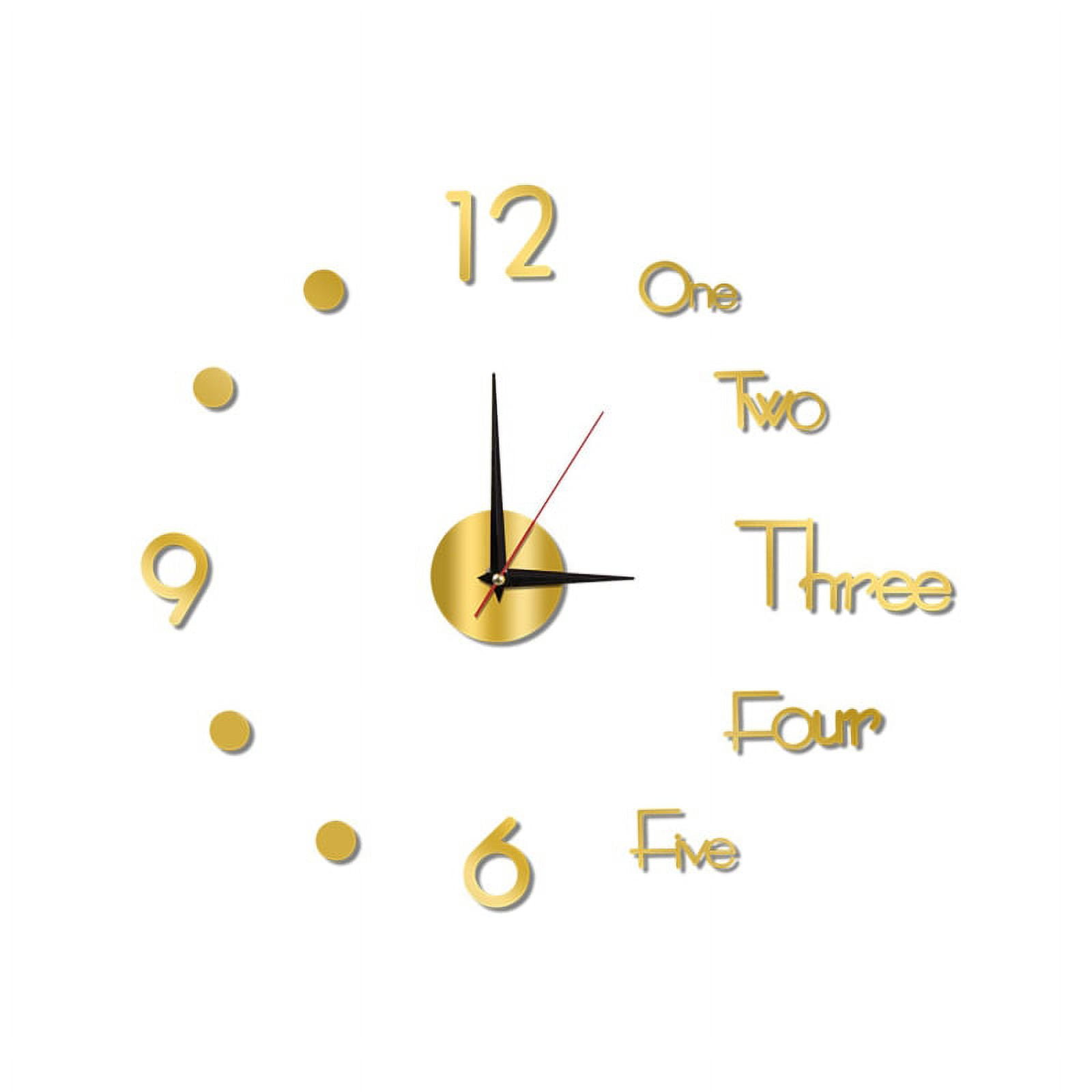 Qisuw for Creative 3D Acrylic Mirror Stickers Wall Clocks DIY Digital ...