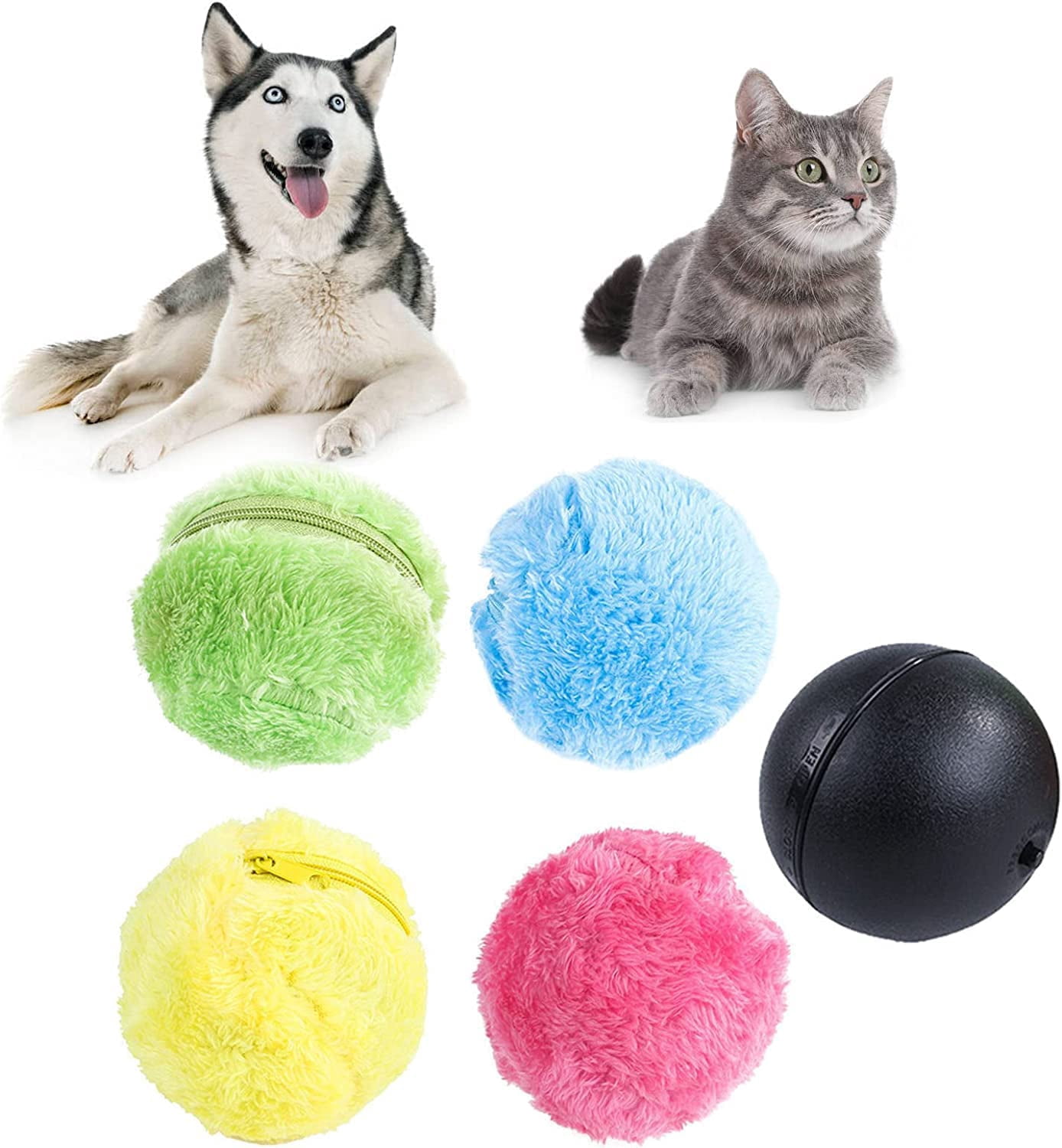 Qiuesikl Active Rolling Ball for Dogs, Magic Automatic Ball Funny Dog ...
