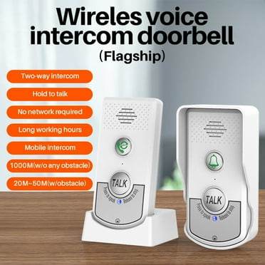 Free Shipping! HOSMART Full Duplex Wireless Intercom System Real Time ...
