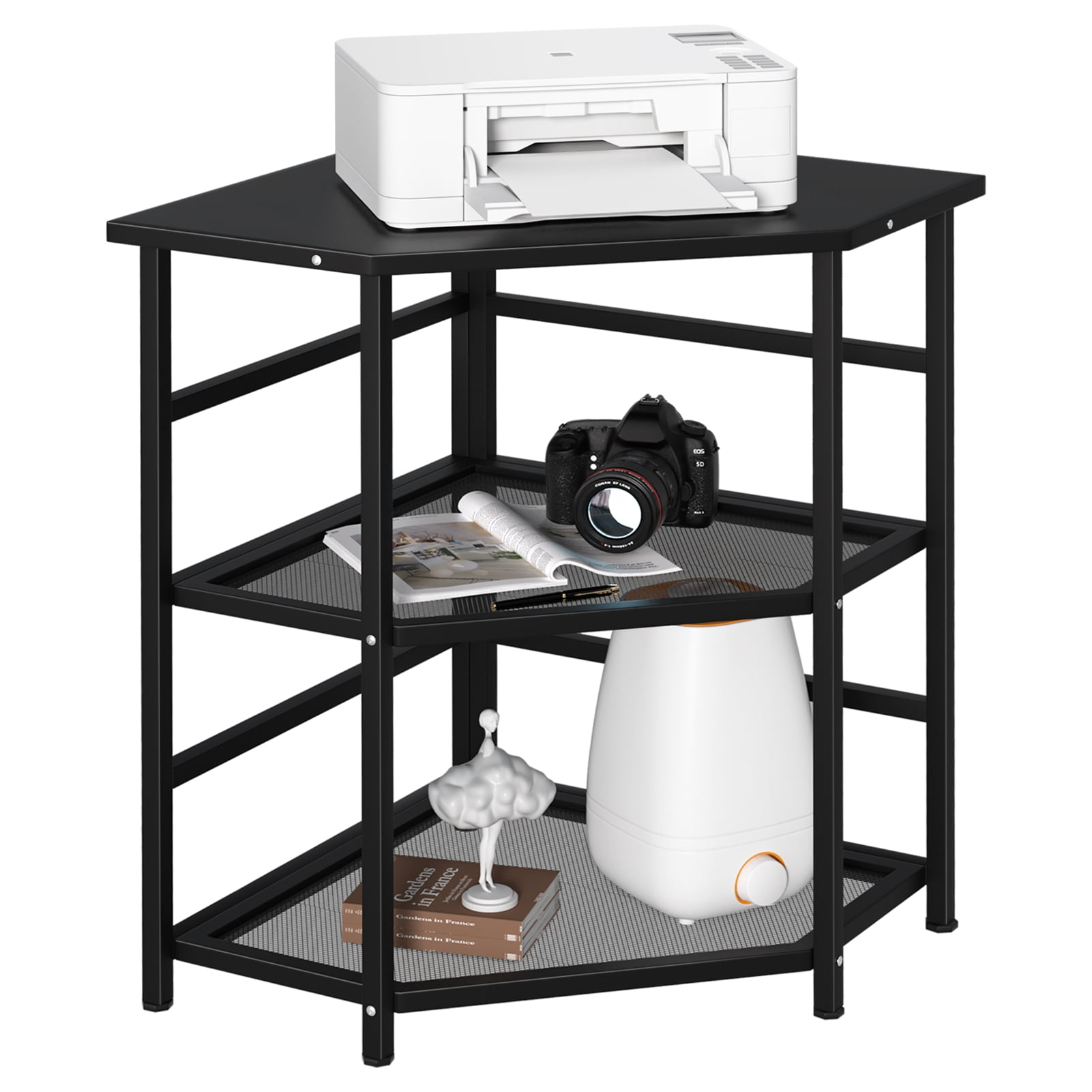 Qiuikloi Computer Tower CPU Stand Small Corner Printer Table Outlet ...