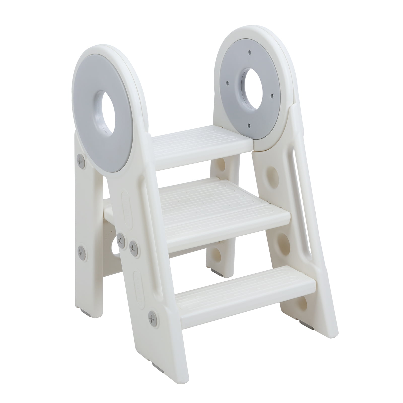 Qiuikloi Foldable Step Stool for Kids, 3-in-1 Toddler Step Stool Non ...