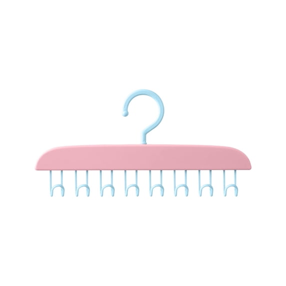 Qiulaii 11x6 Inch 8-Hook Wave-Shaped Wall Mounted Clothes Rack with 360 ...