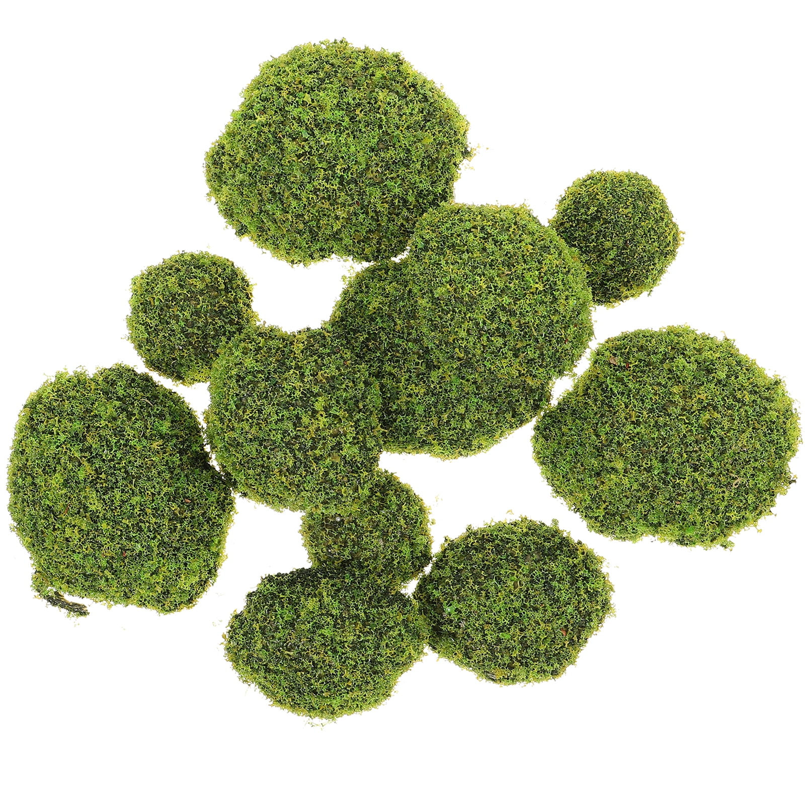 Qius 12Pcs Decorative Artificial Moss Rocks Artificial Mossy Stone ...