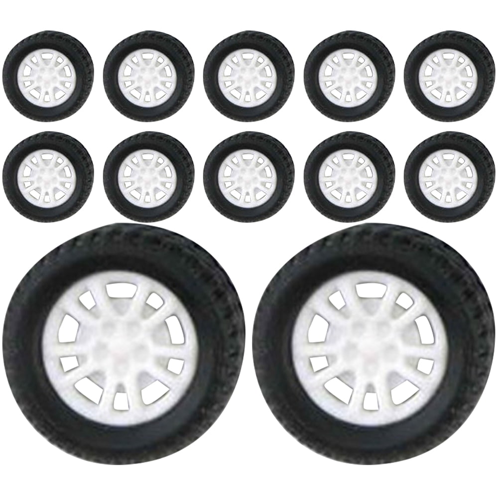 Qius 30Pcs Toy Wheels Toy Car Wheels Replacement Car Wheels DIY Car ...