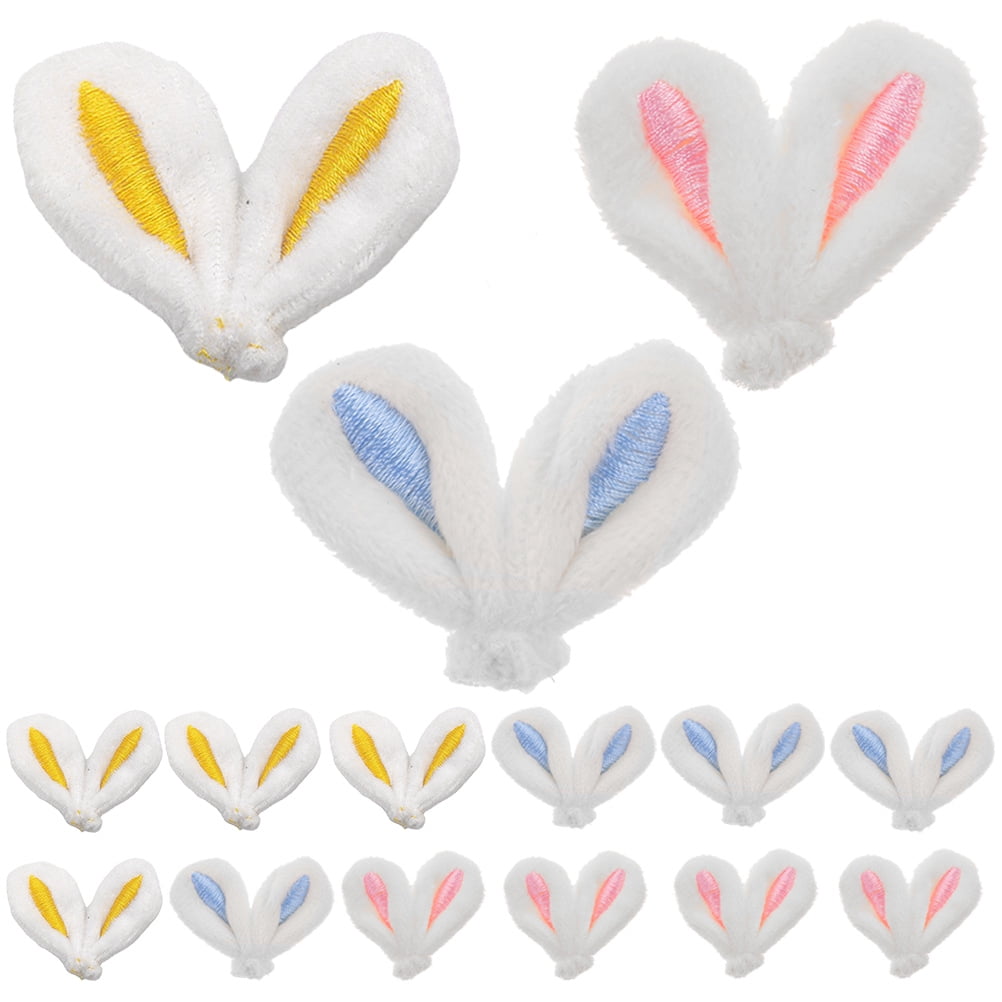Qius 30pcs Mini Plush Hairpin Making Rabbit Ear Hair Clip Accessories ...