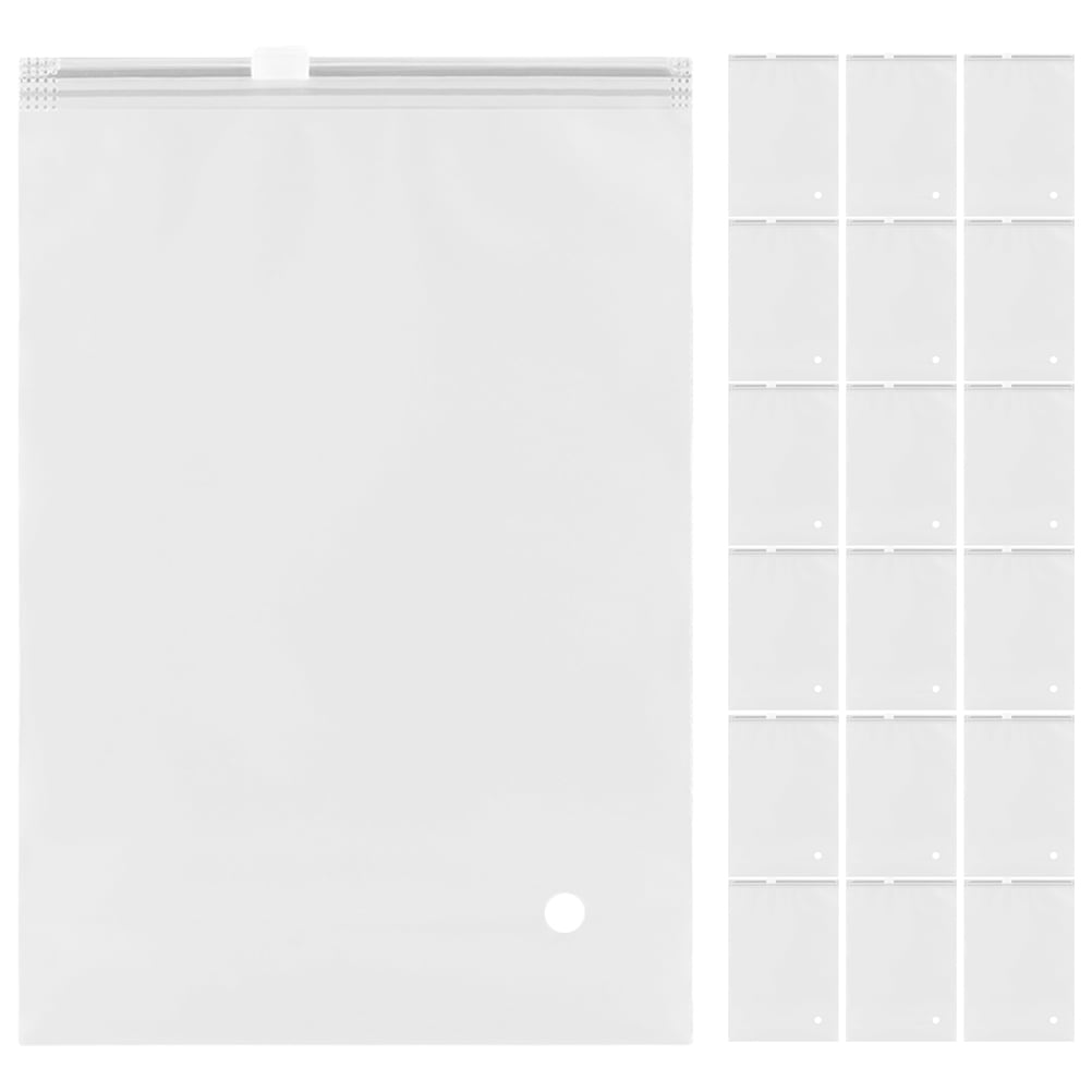 Qius 50Pcs Frosted Zip Shirt Packaging Bags Resealable Plastic Zip ...